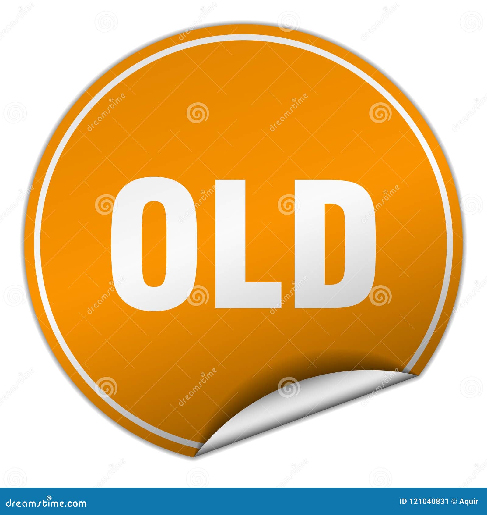 Old sticker stock vector. Illustration of yellow, banner - 121040831
