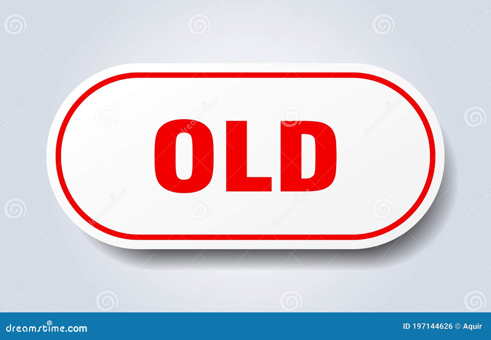 Old sticker. stock vector. Illustration of template - 197144626