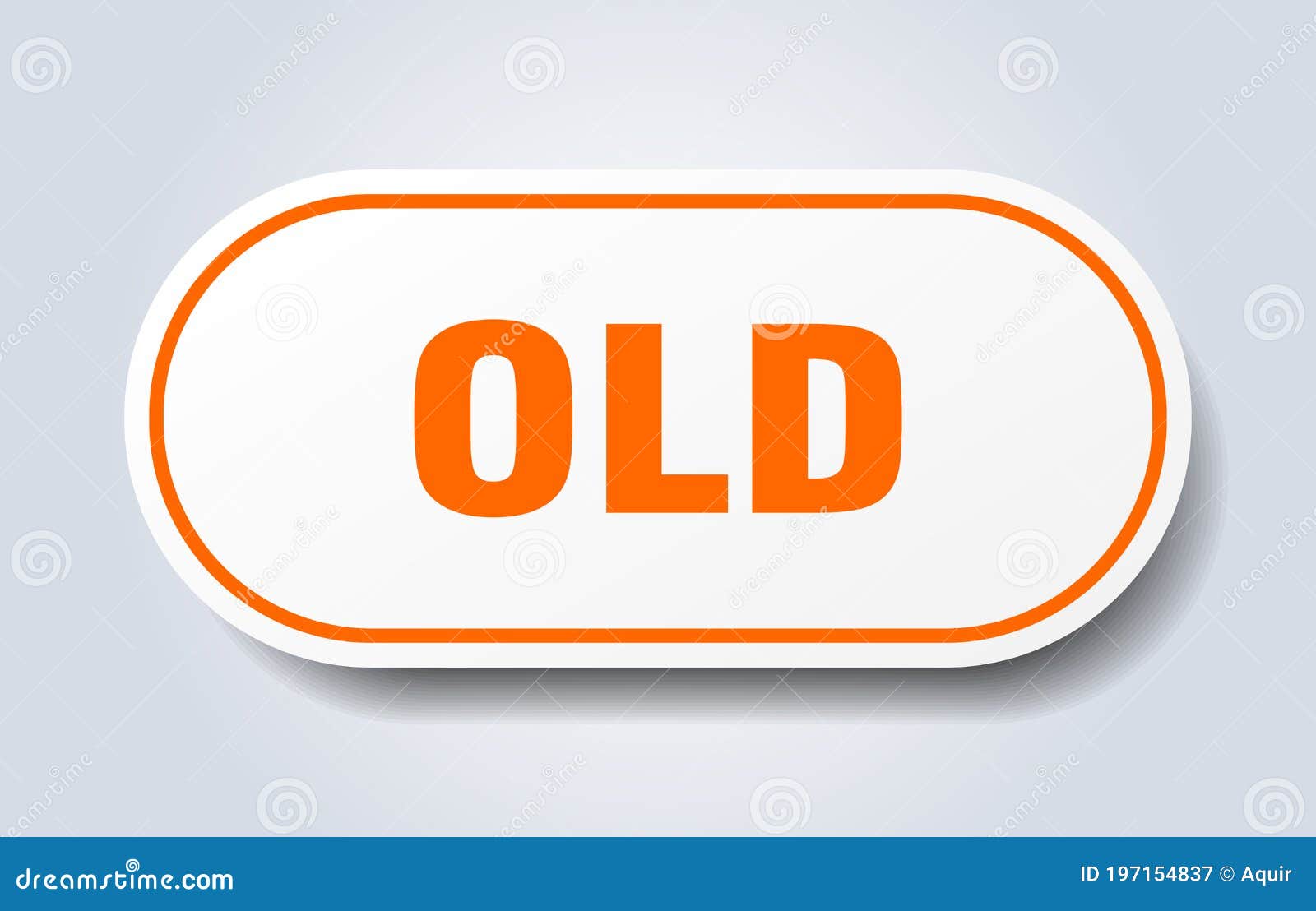 Old sticker. stock vector. Illustration of paper, sticker - 197154837