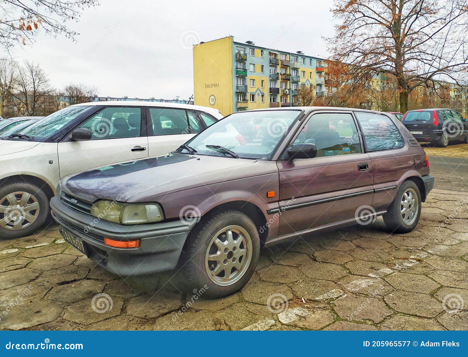 Old Brown Toyota Corolla Hatchback Private Car Parked Editorial ...