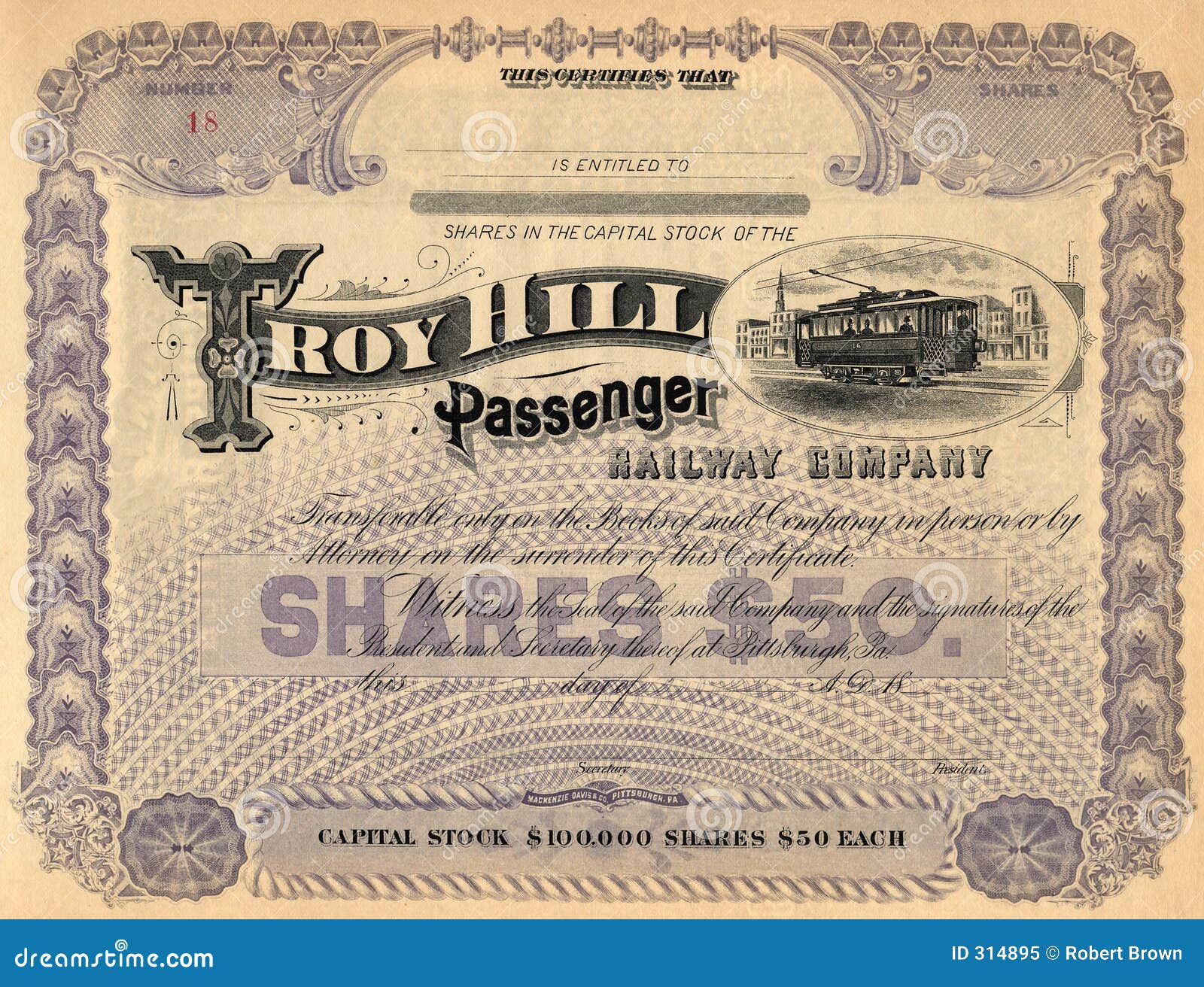 Old Stock Certificate 3 editorial image. Image of common - 314895