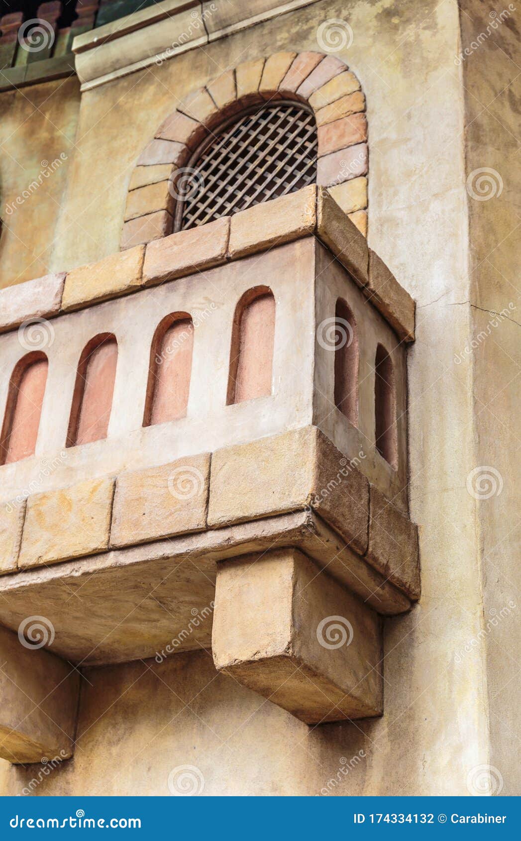 Old stone balcony stock photo. Image of historic, apulia - 174334132