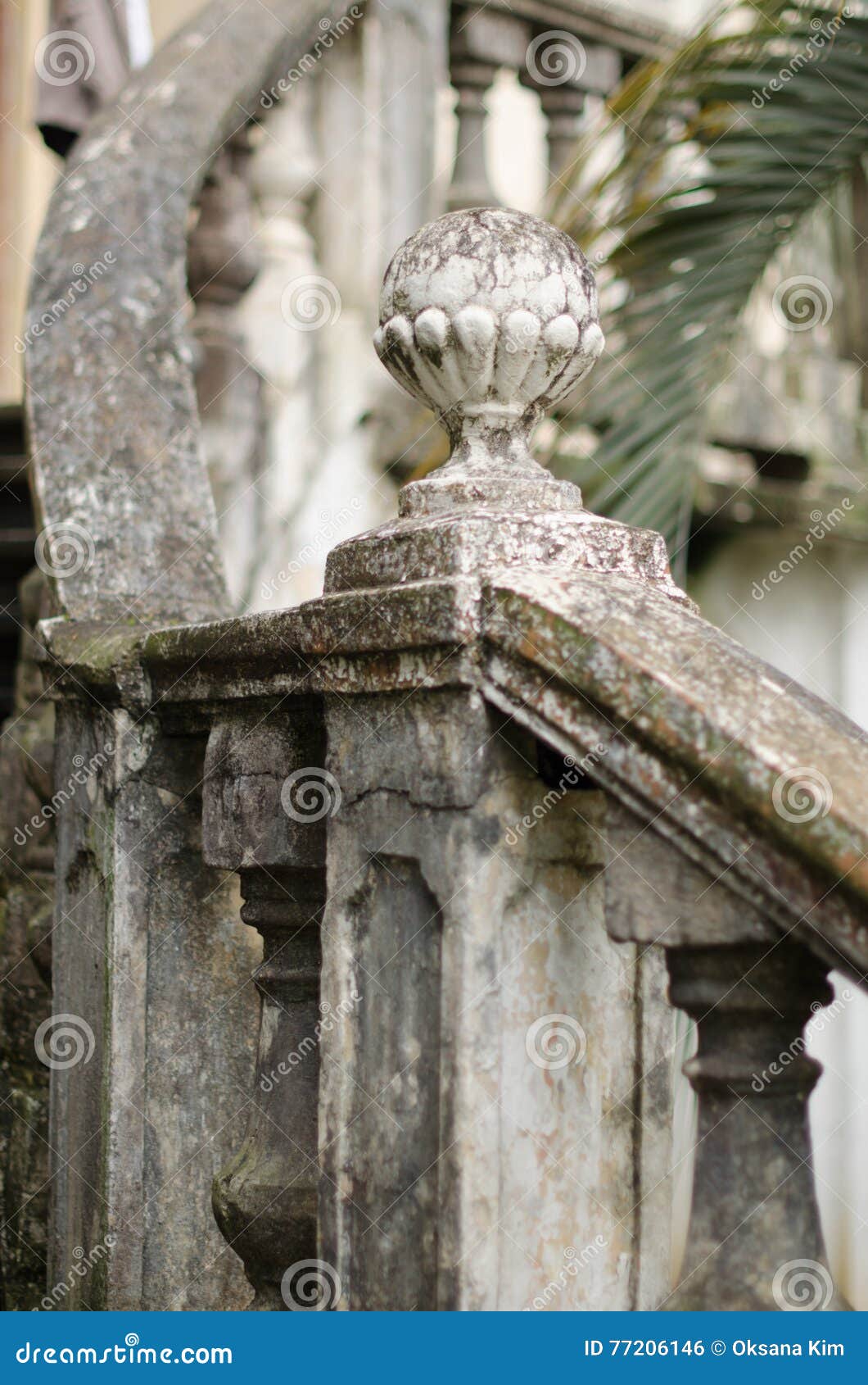 Old Stone Balusters Staircase Handrail Stock Photo - Image of balusters ...