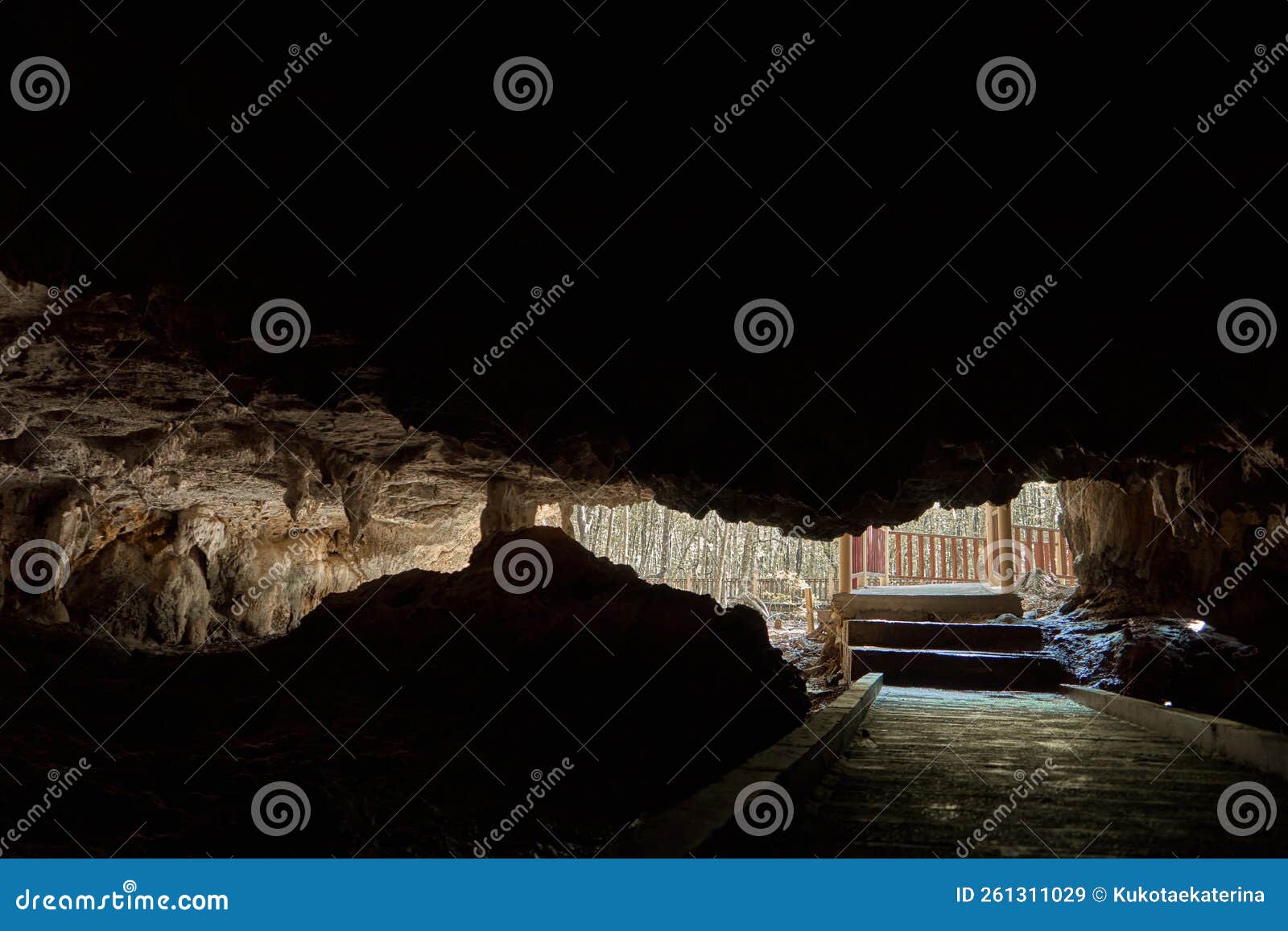 Old Stone Bat Cave in the Rock. Tourist Attraction Stock Image - Image ...