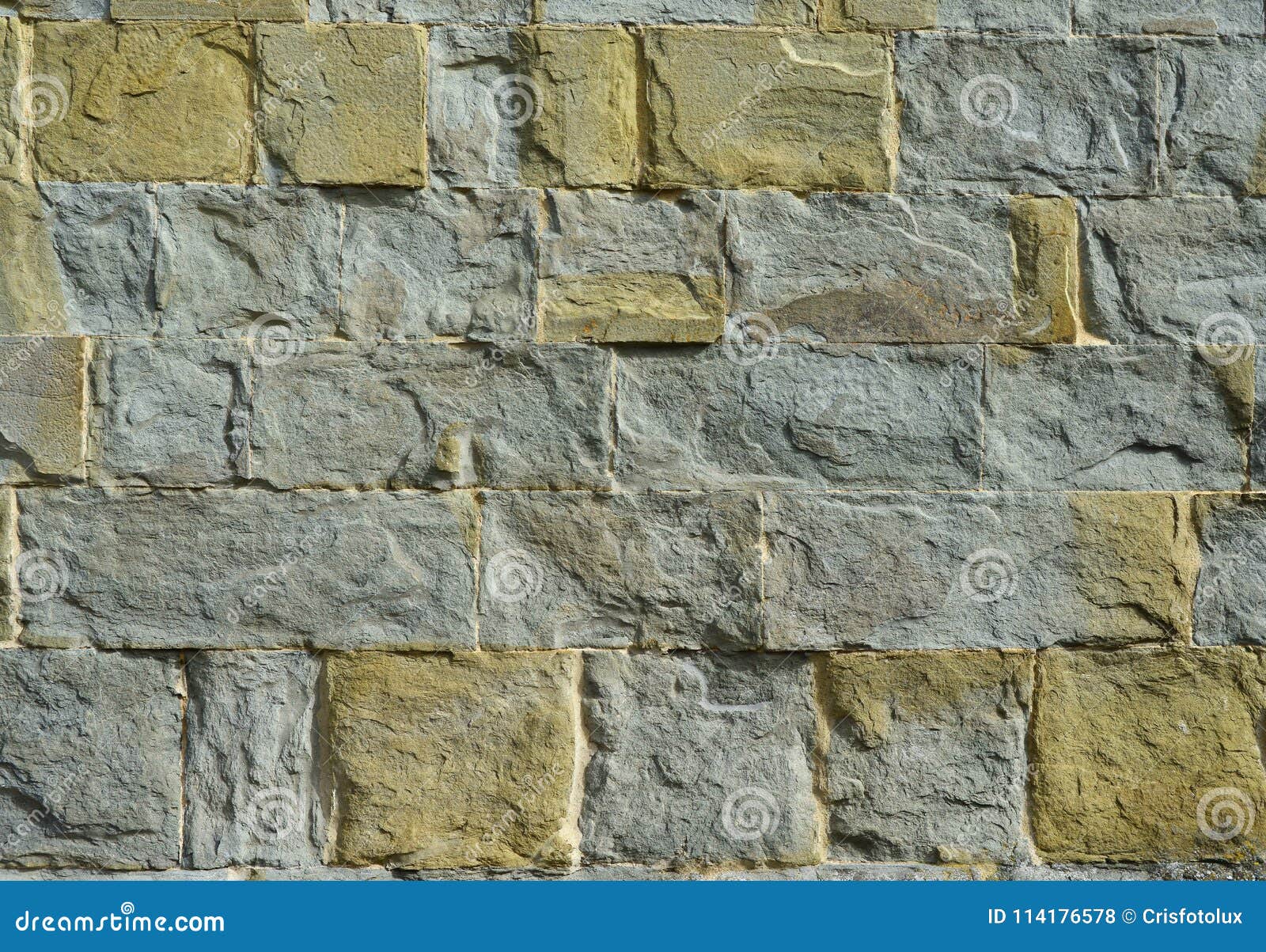 Old stone block wall stock photo. Image of yellow, mortar - 114176578