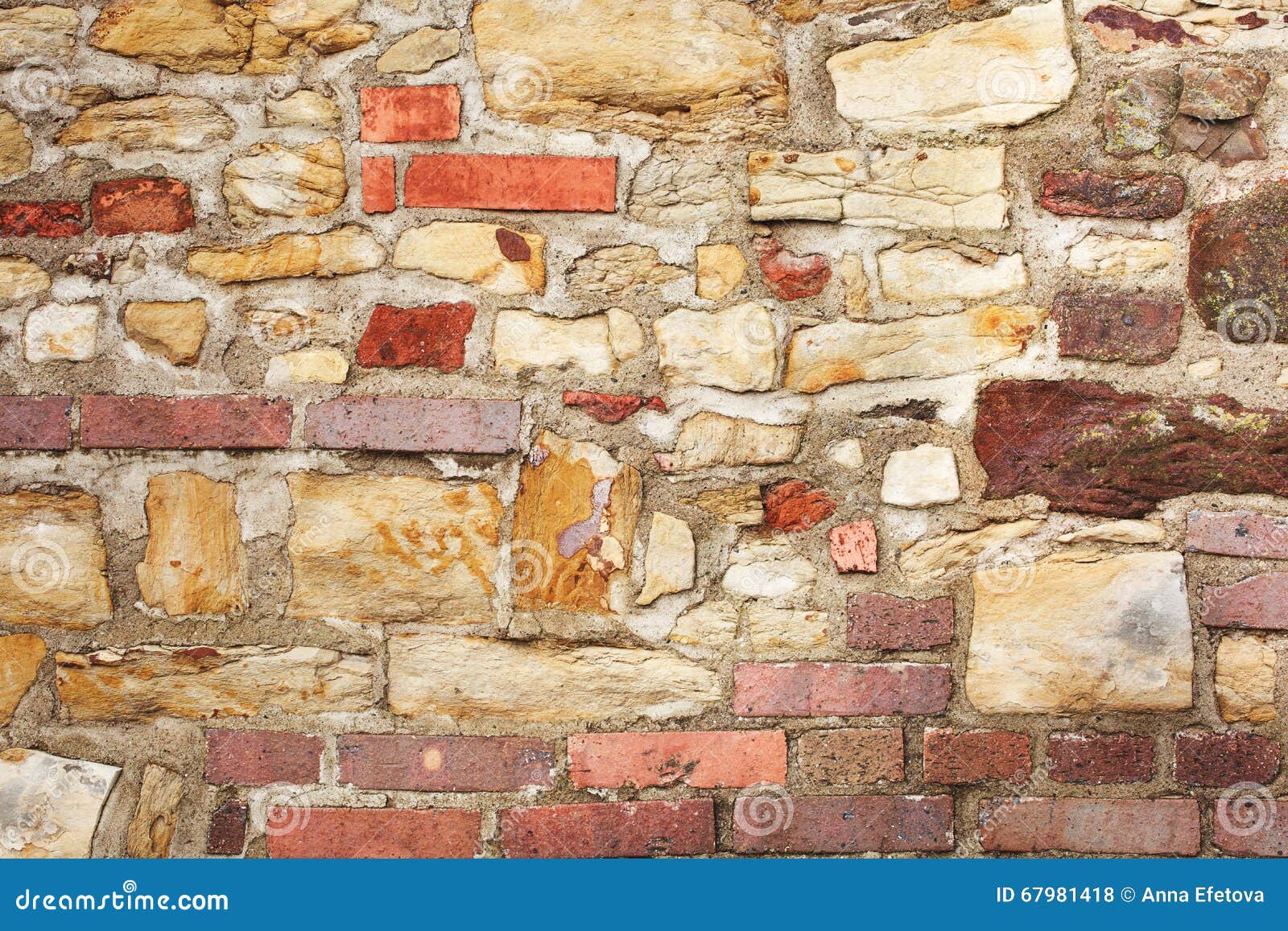 Old Stone and Brick Medieval Wall Stock Photo - Image of backdrop ...