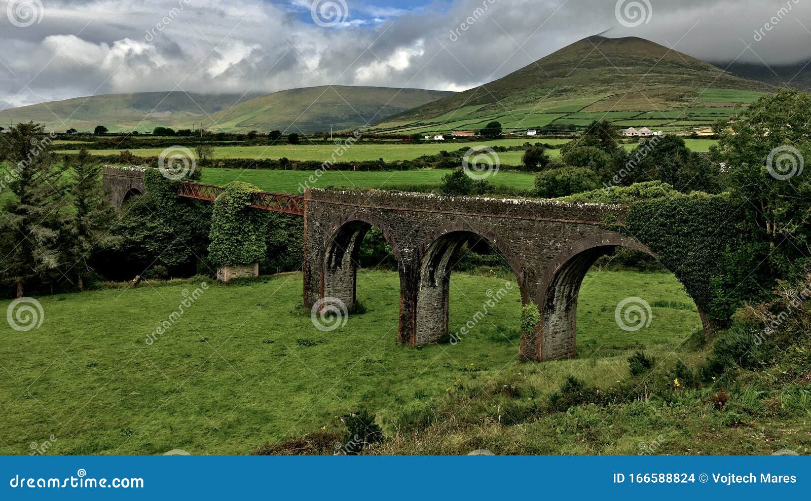 Old Stone Bridge Built in the West of Ireland Stock Photo - Image of ...