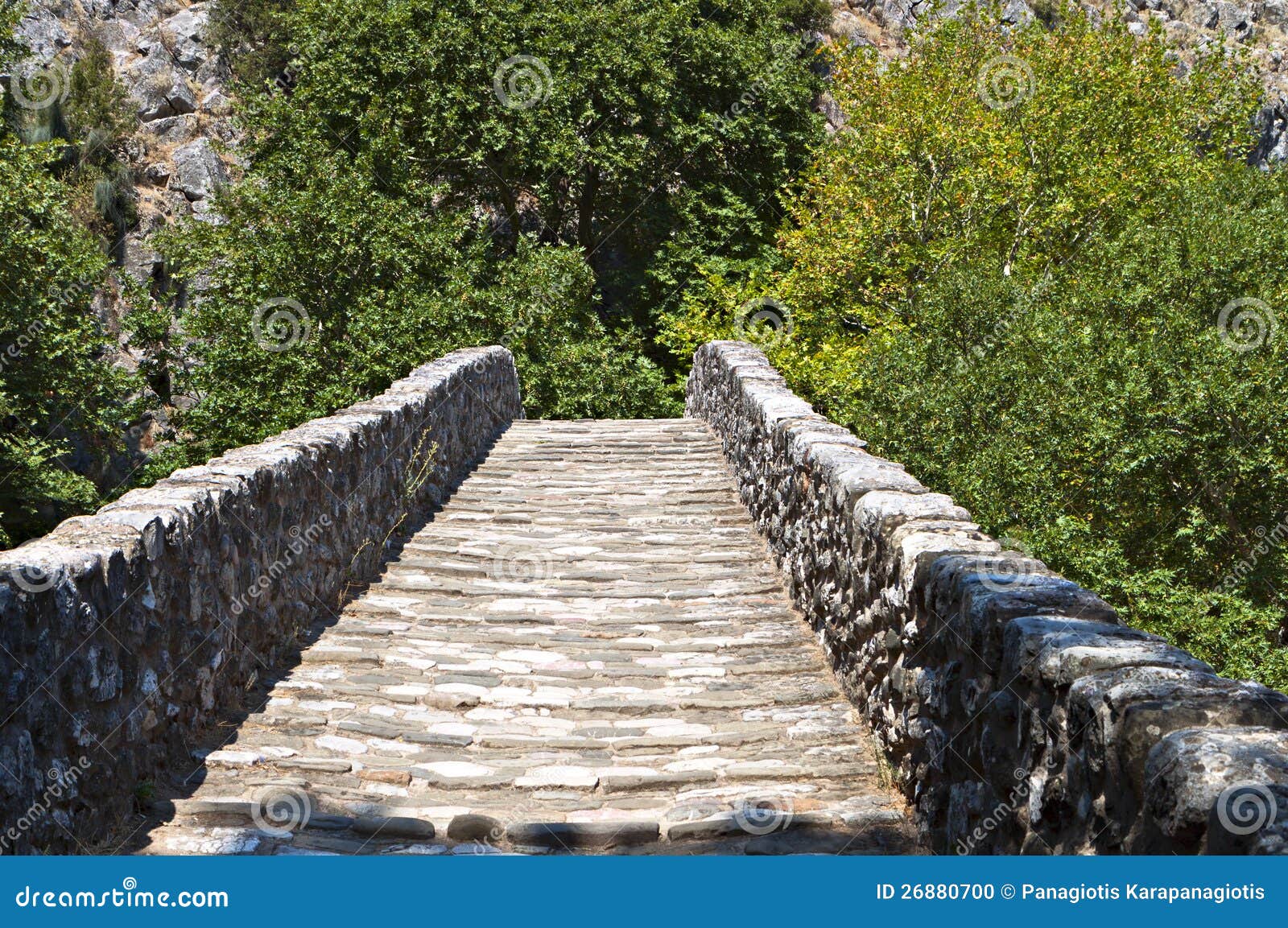Old stone bridge in Greece stock photo. Image of hellas - 26880700