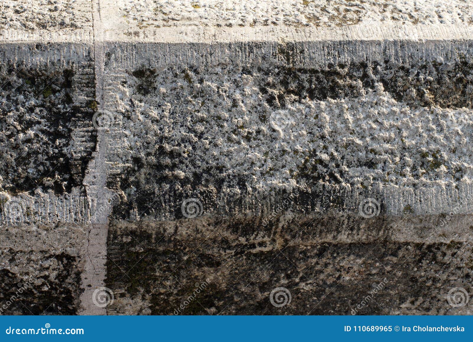 Stone Bridge Guard. Limestone Molded Bricks Closeup. Stock Image ...