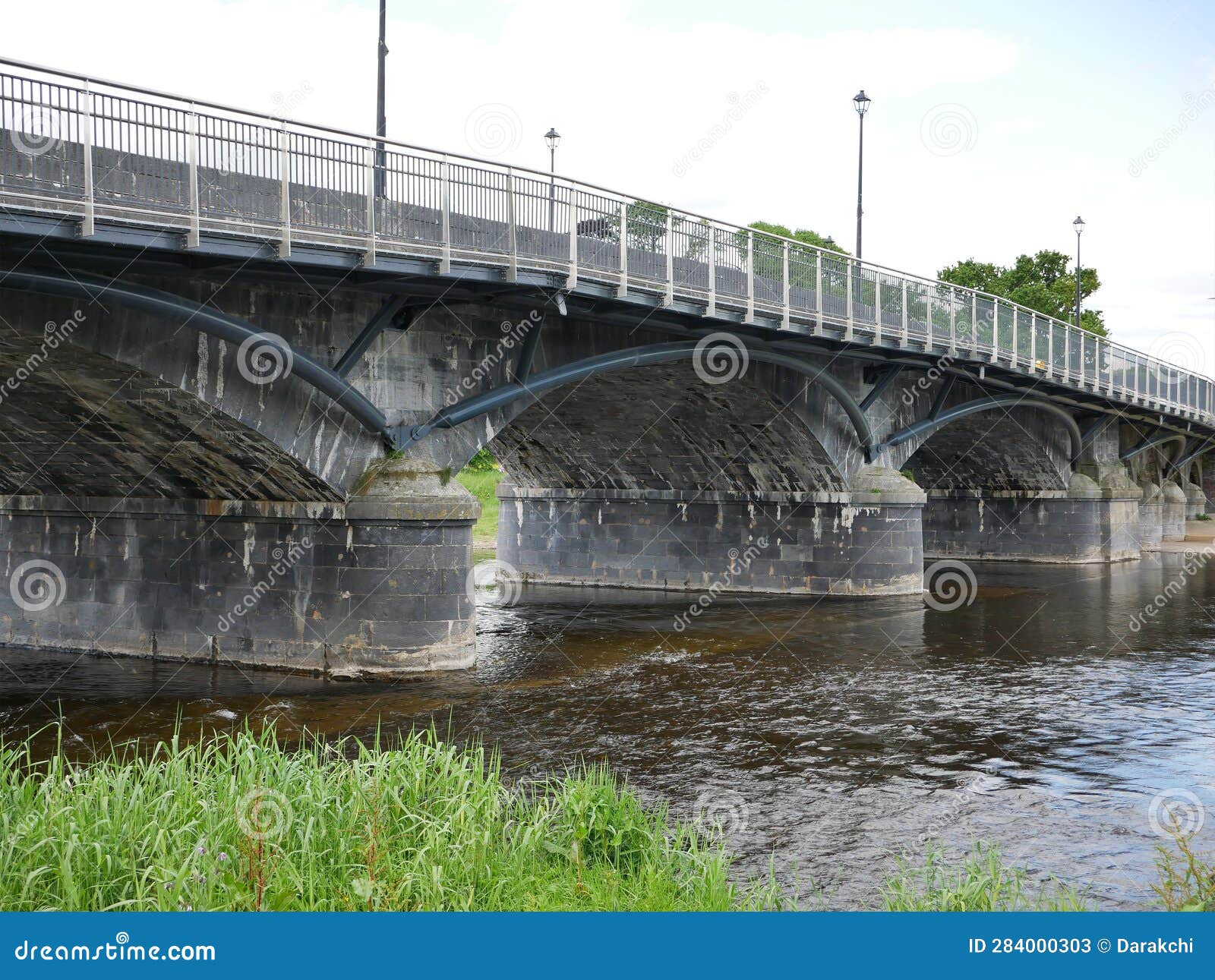 Old Stone Bridge in Ireland, Ancient Bridge Over the River Background ...