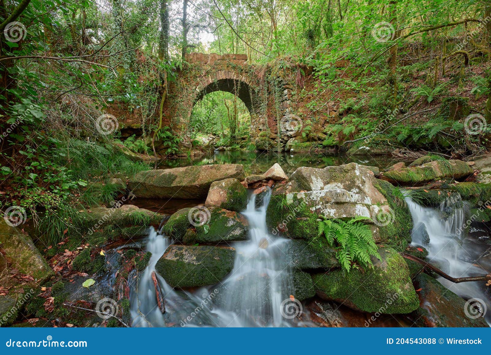 Old Stone Bridge Over a Beautiful River Stock Photo - Image of angle ...