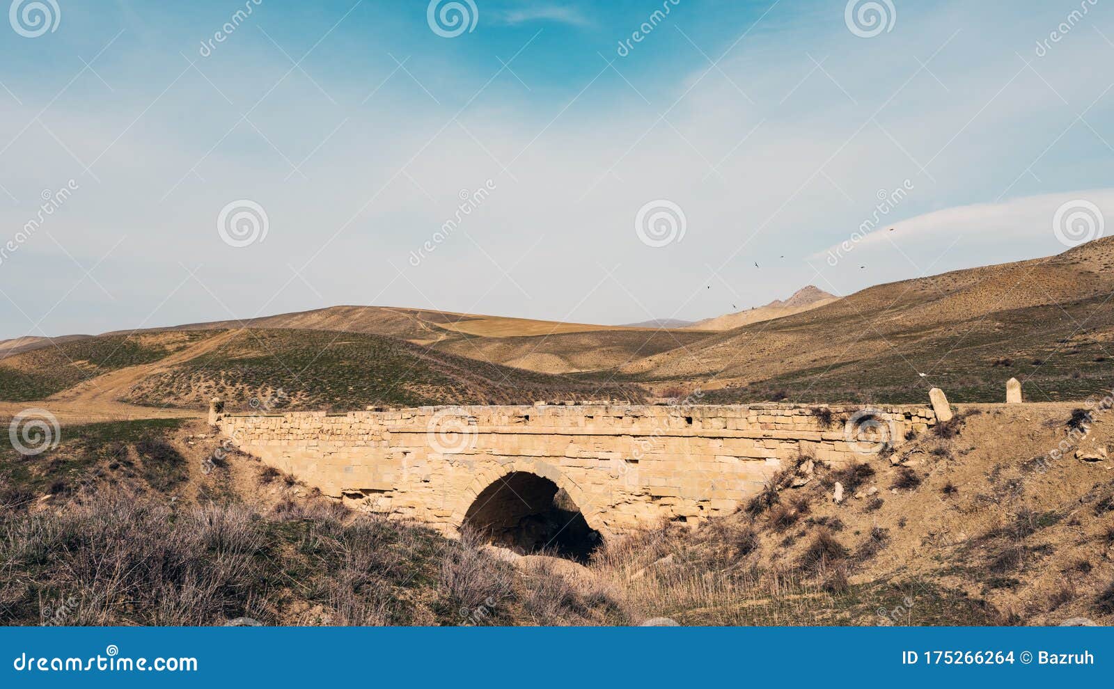 Old Stone Bridge Over the Dried River Stock Photo - Image of beauty ...