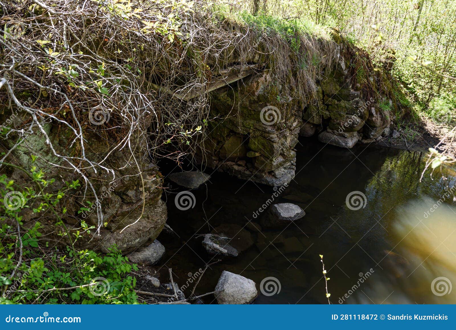Old Stone Bridge Over the Imula River Stock Photo - Image of ...