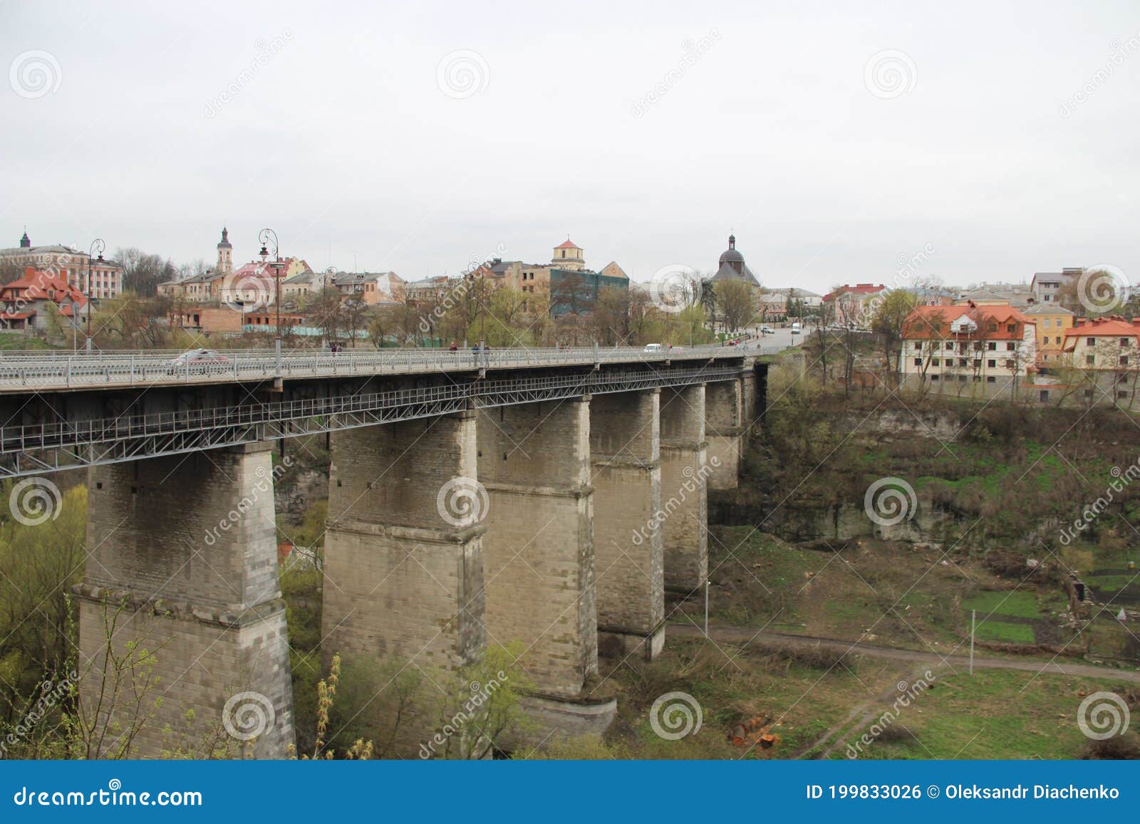 An Old Stone Bridge Over the River Stock Photo - Image of destination ...