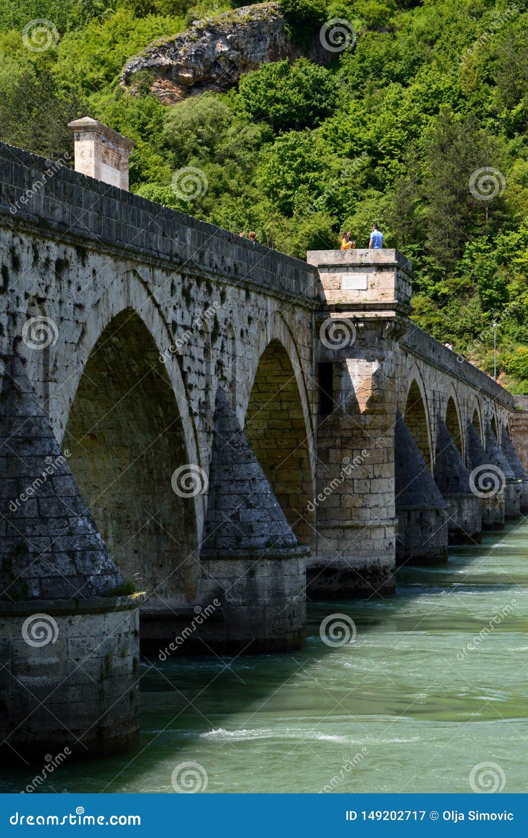 Stone bridge on the river editorial photography. Image of stone - 149202717
