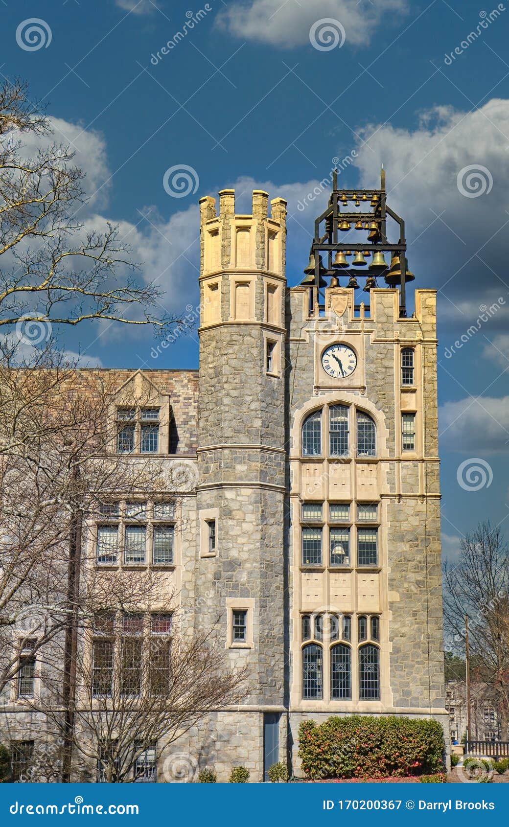 Stone Clock and Bell Tower stock image. Image of history - 170200367
