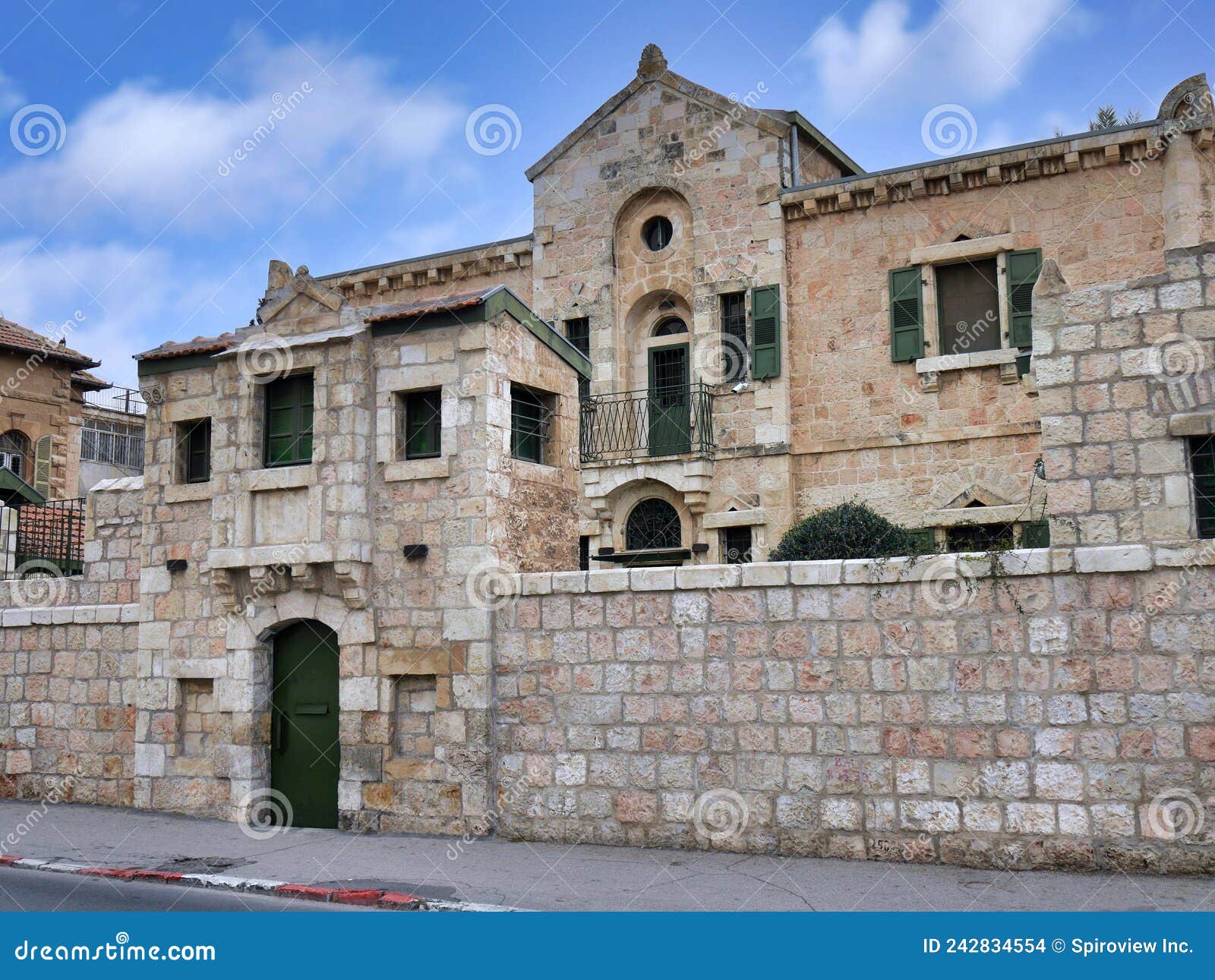 Old Stone School Building, Jerusalem Stock Photo - Image of exterior ...
