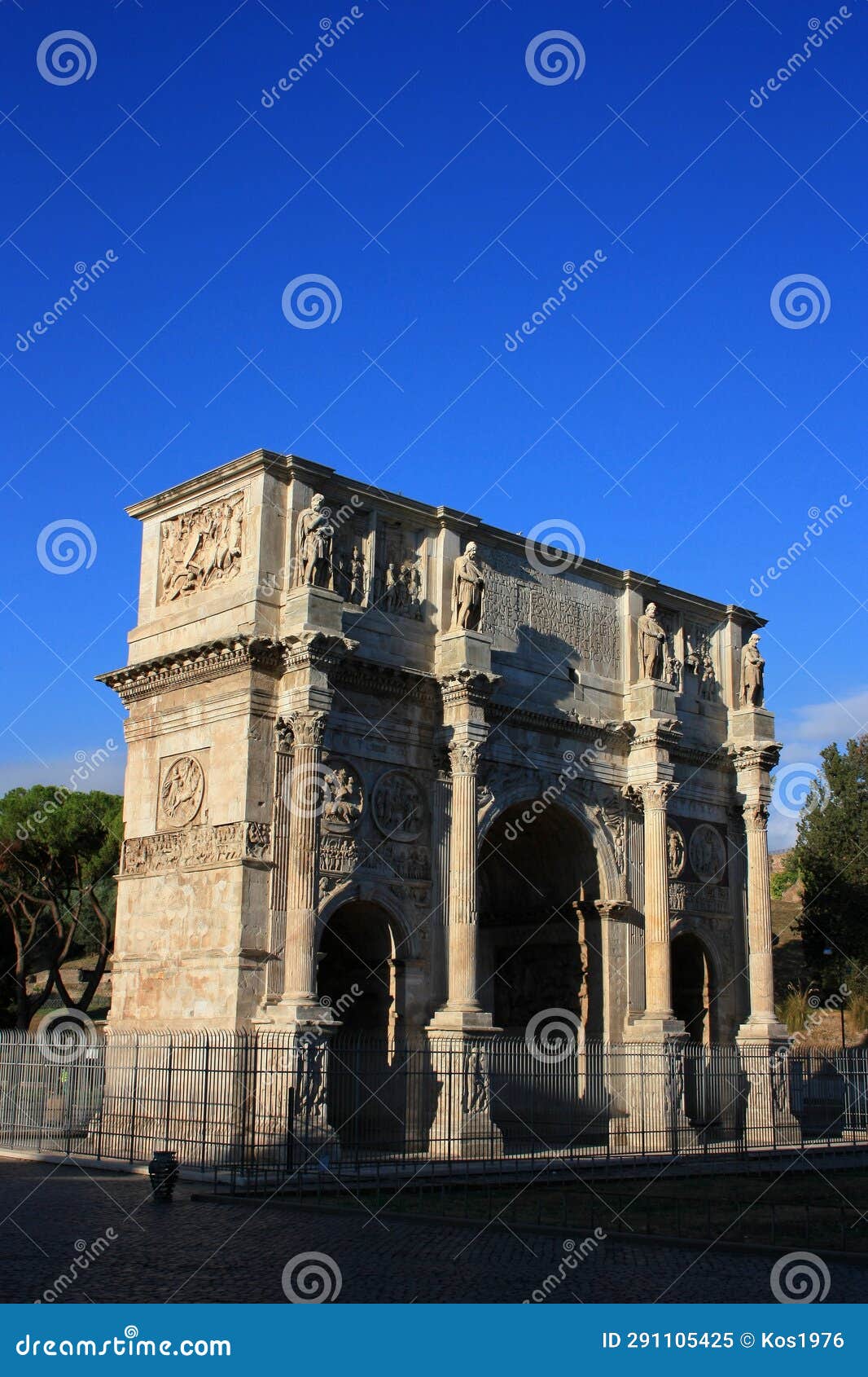Arch of Constantine in Rome, Italy. Stock Image - Image of ancient ...