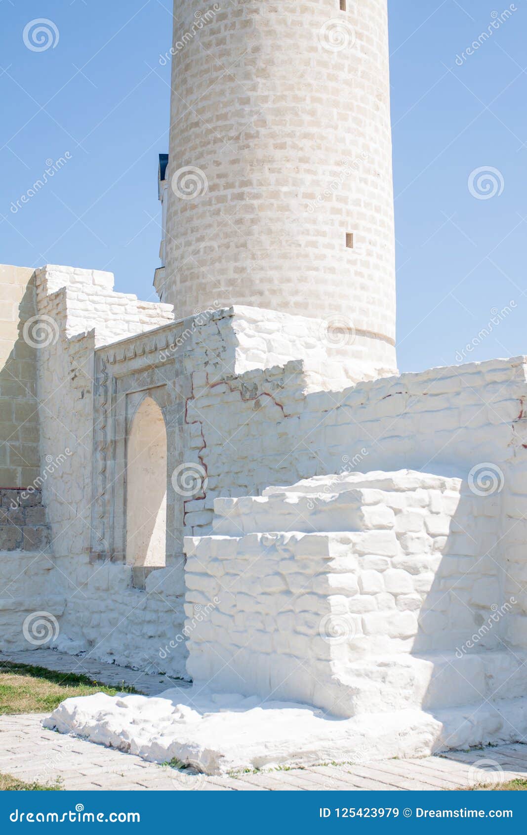 The Ruins of a White Stone Building. Stock Image - Image of building ...