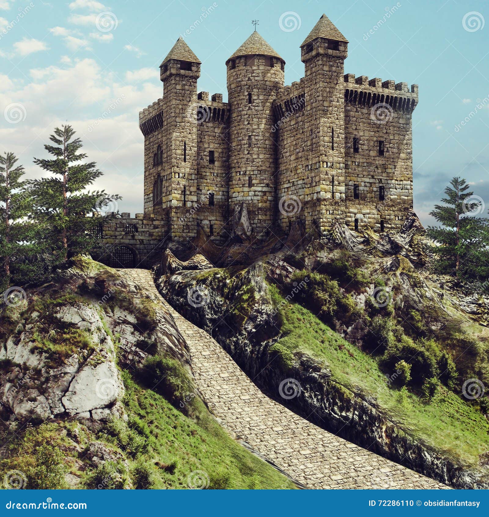 Old Stone Castle Stock Photo | CartoonDealer.com #72286110