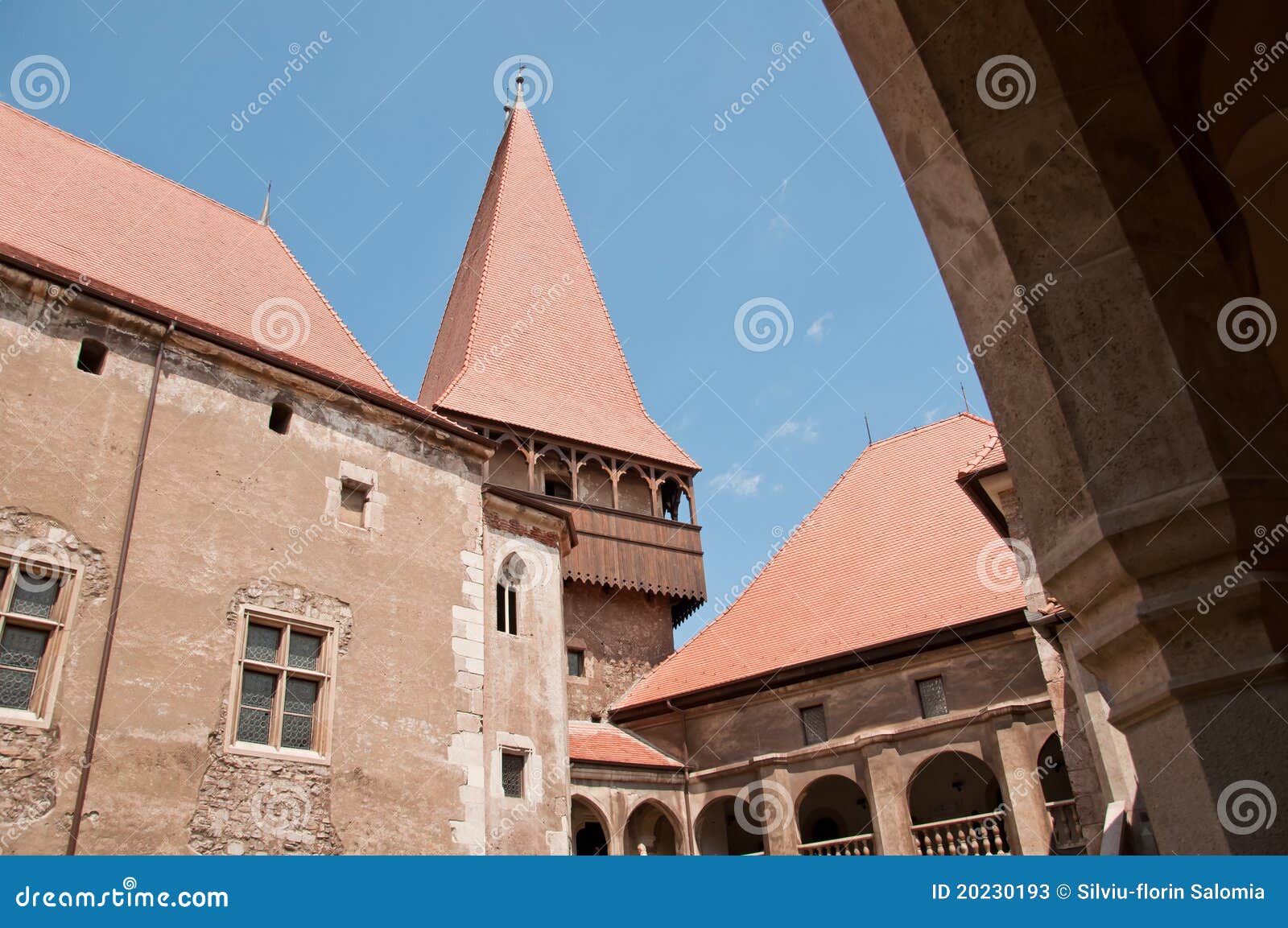 Old Stone Castle in a Romanian Town Stock Image - Image of castle ...