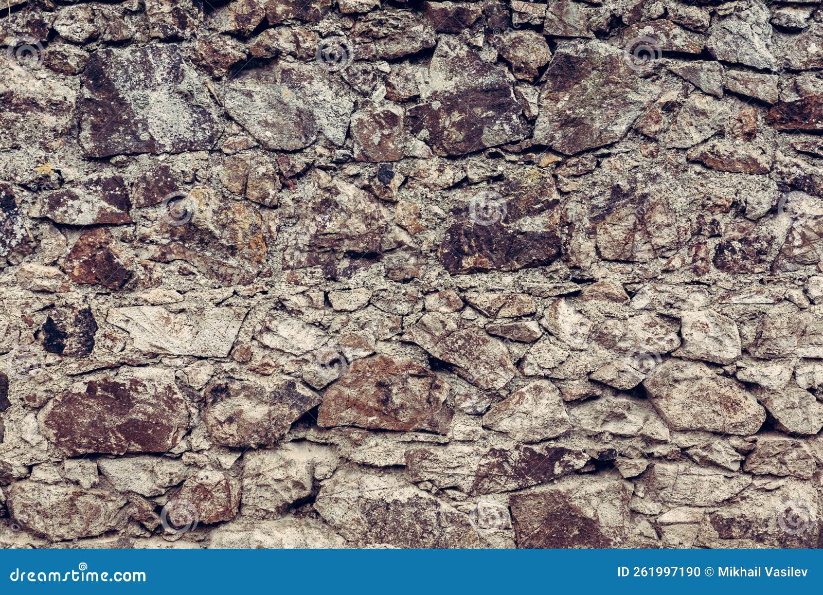Old Stone Castle Wall Texture. Stock Photo - Image of detail, green ...