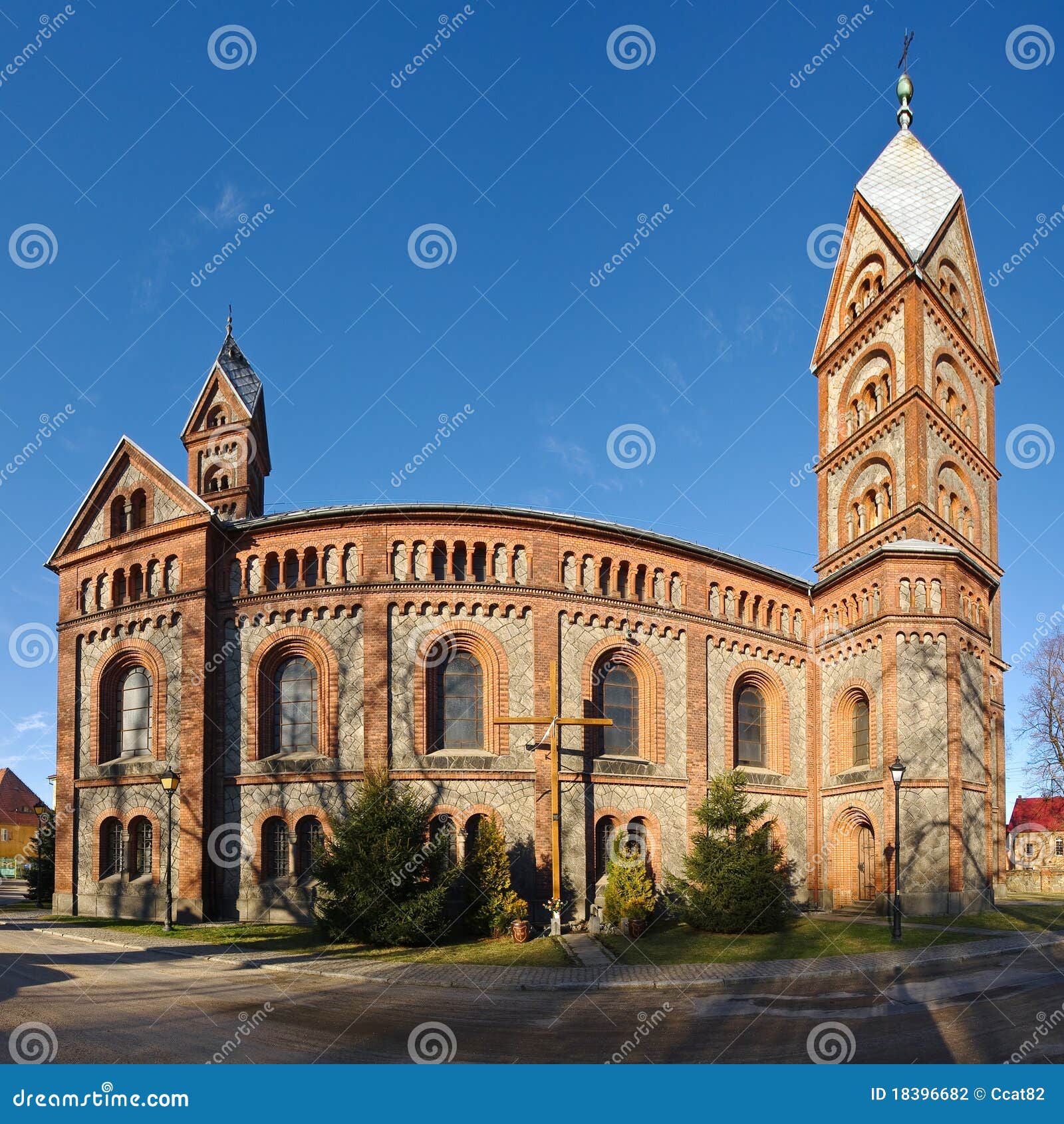 Old stone church stock photo. Image of roof, catholic - 18396682