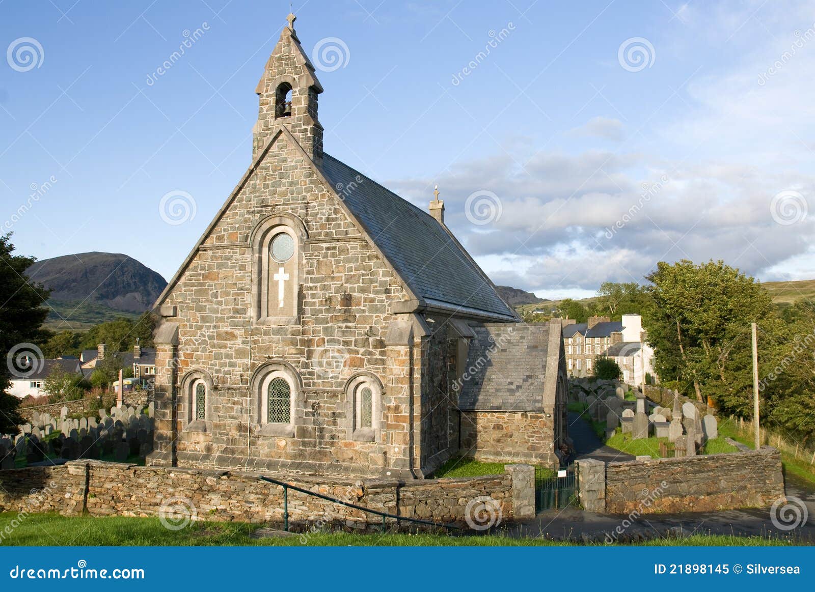 Old Stone Church stock image. Image of grass, village - 21898145