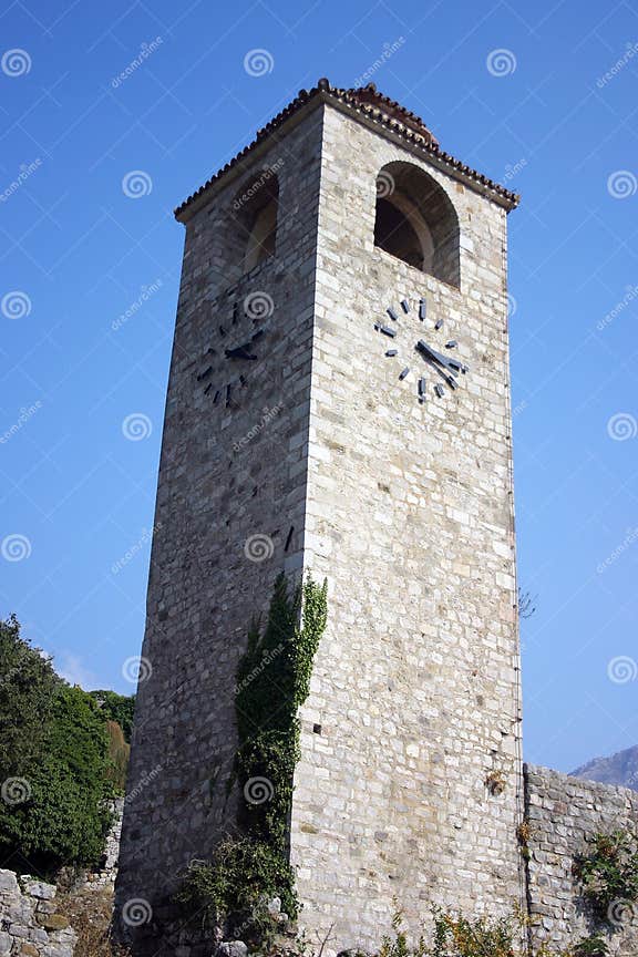 Old stone clock stock photo. Image of clock, house, travel - 21564590