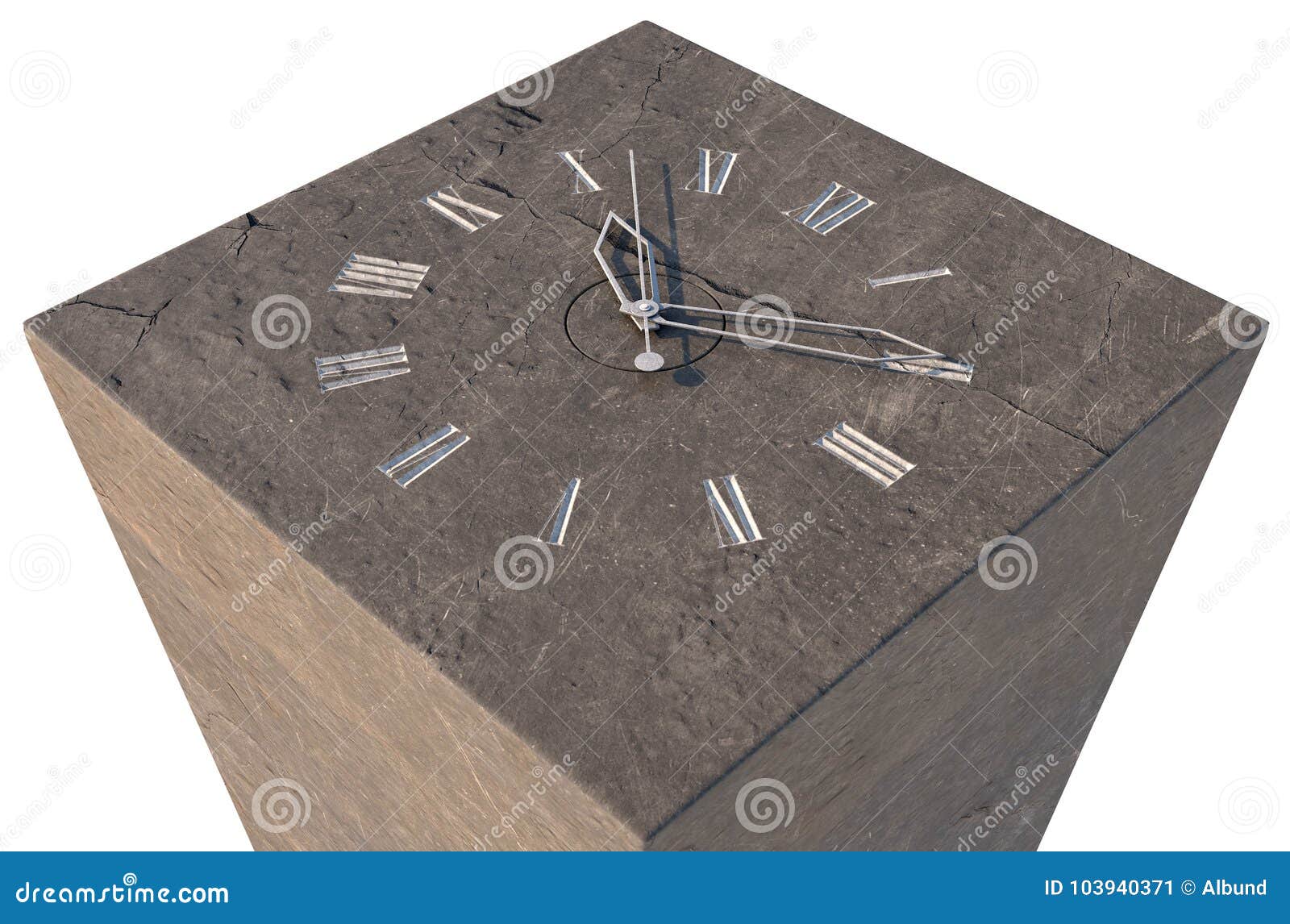 Clock on stone stock illustration. Illustration of history - 103940371