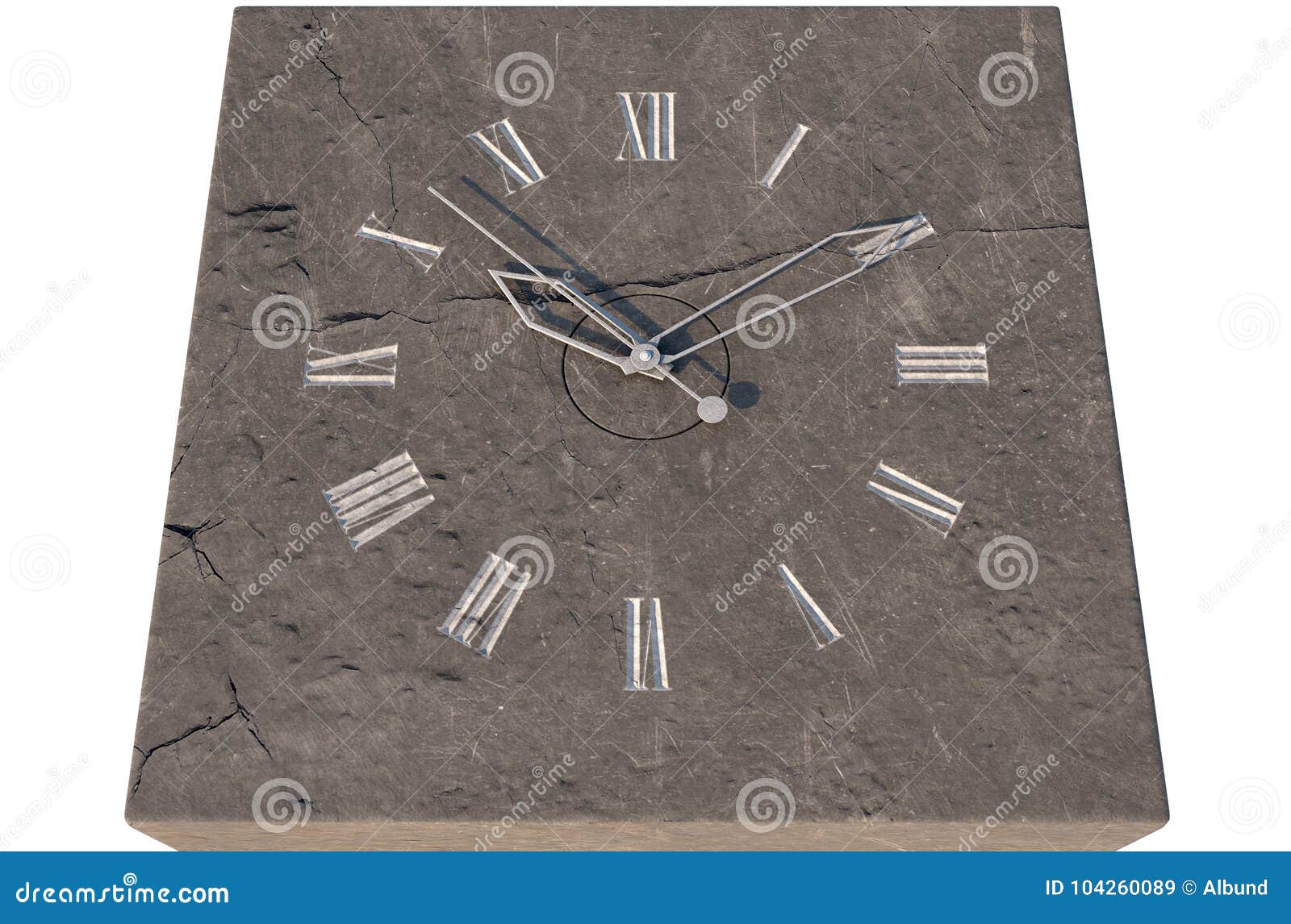 Clock on Stone stock illustration. Illustration of measuring - 104260089