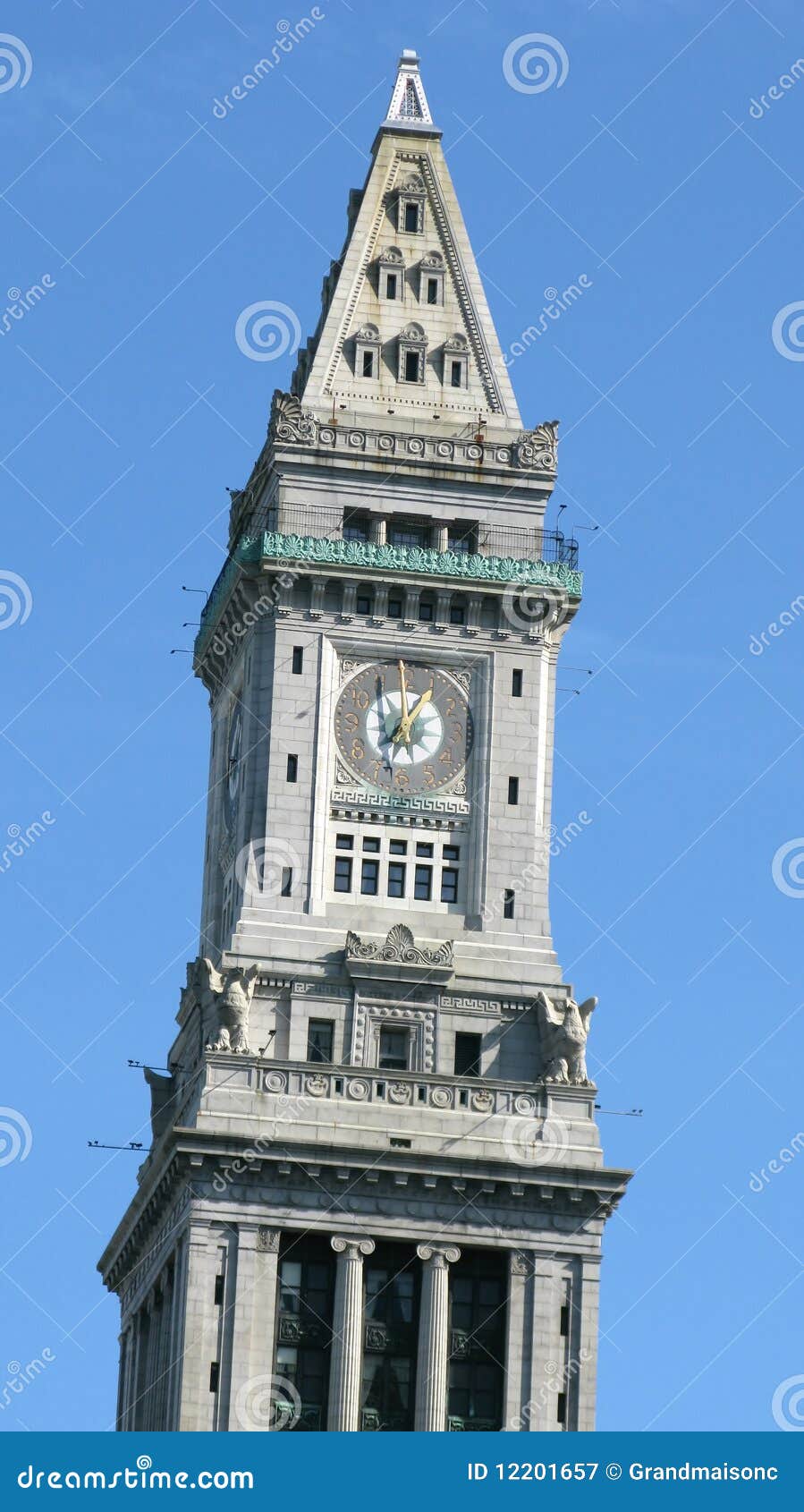 Old stone clock tower stock image. Image of downtown - 12201657