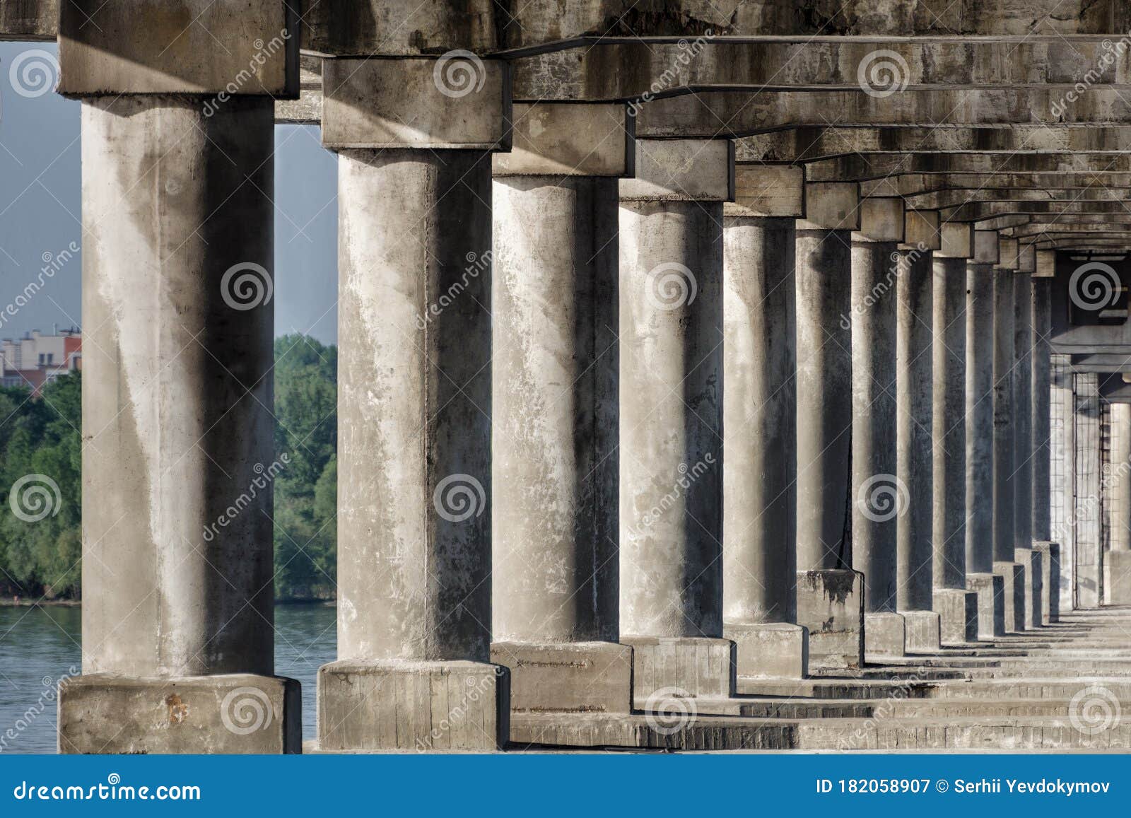 Old Stone Columns. Ancient Colonnade Stock Image - Image of historic ...