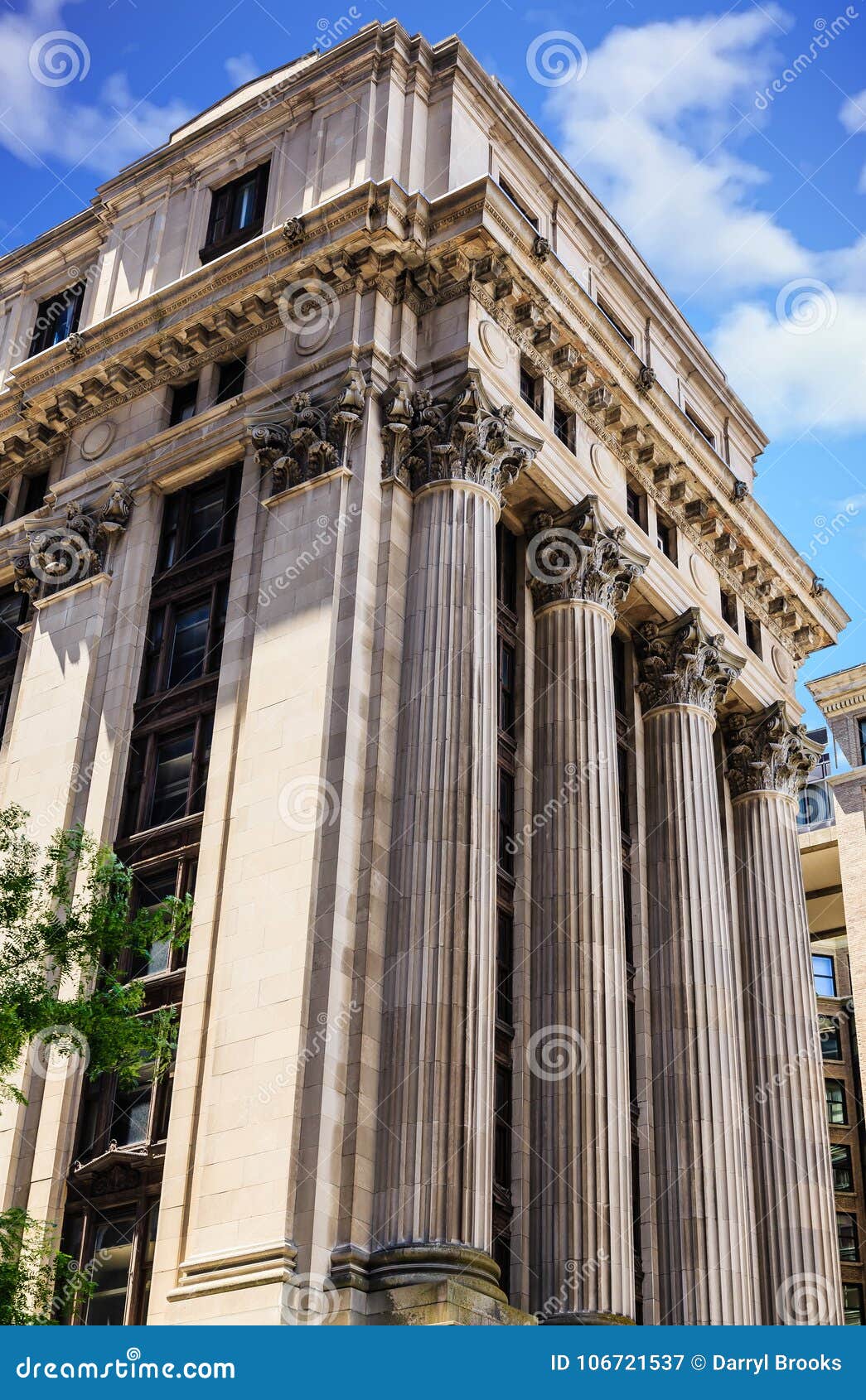 Old Stone Columns in Boston Stock Image - Image of wall, street: 106721537
