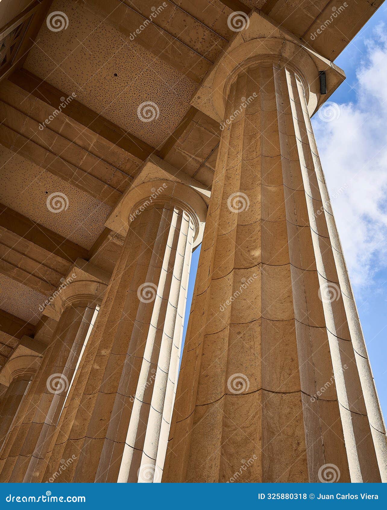 Old Stone Columns of a University Stock Photo - Image of brown ...
