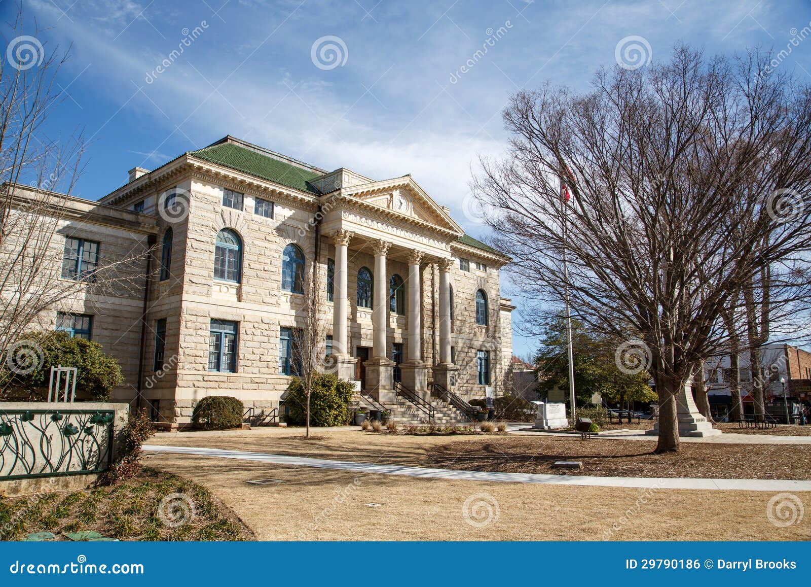 Old Stone Courthouse in Town Square Stock Photo - Image of american ...