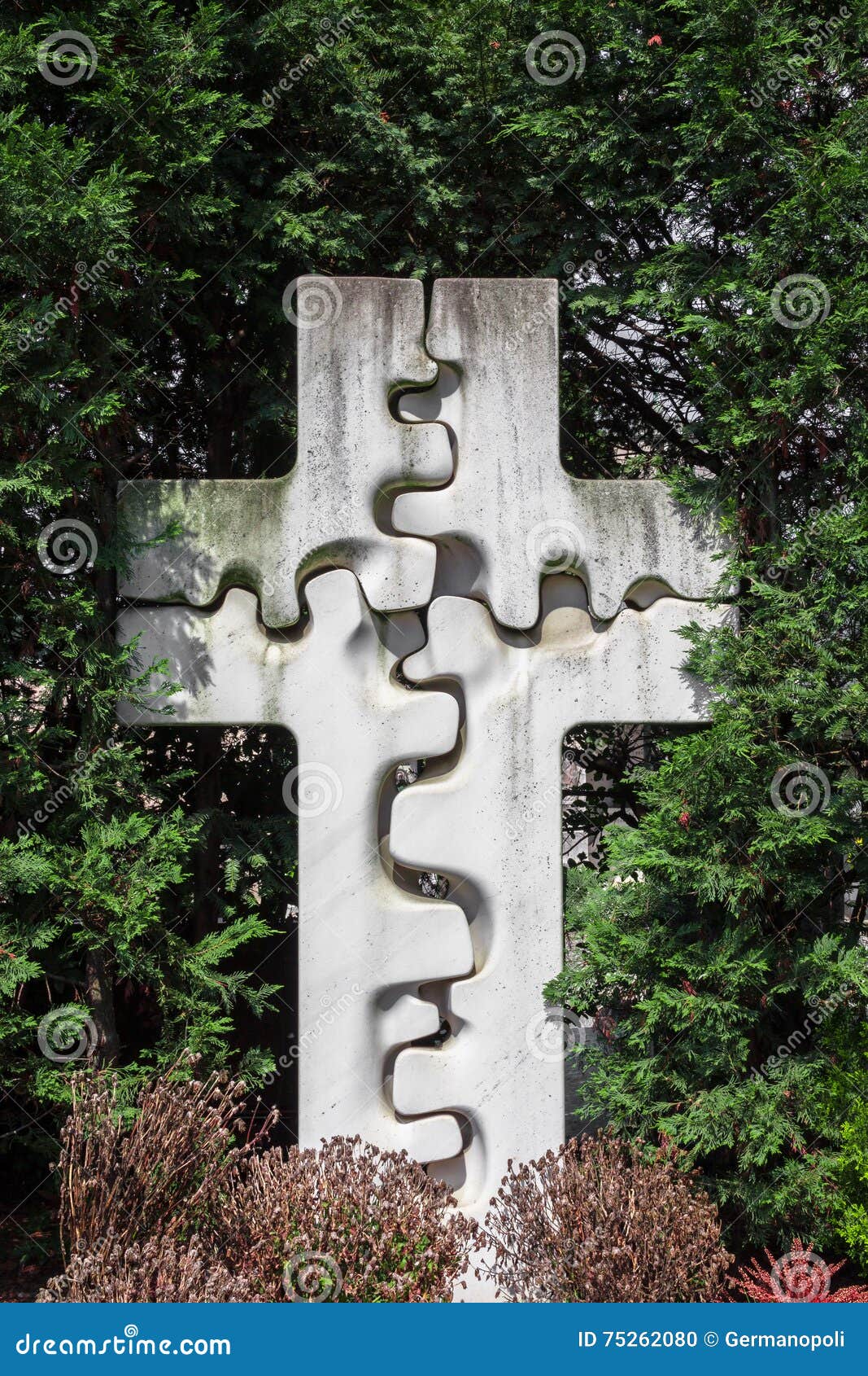Old Stone Cross in a Graveyard Stock Photo - Image of moss ...