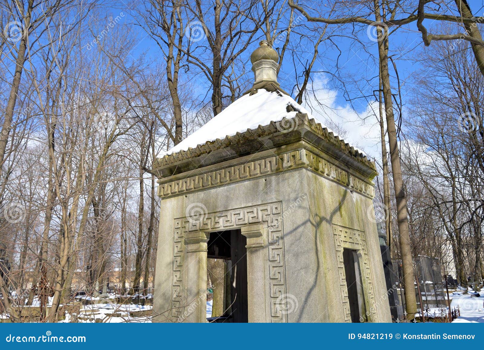 Old Stone Crypt in the Cemetery. Stock Image - Image of europe ...