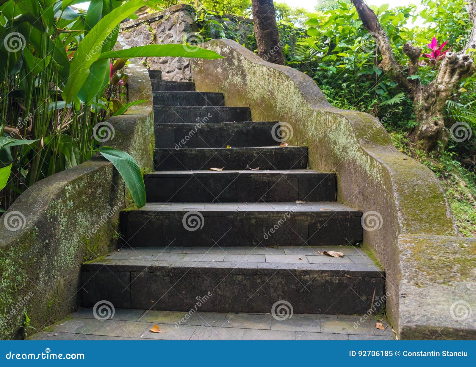 Old stone curved stairs stock image. Image of trail, outdoor - 92706185
