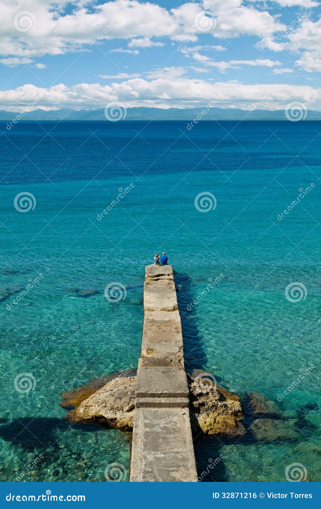 Old Stone Dock stock photo. Image of dock, island, couple - 32871216