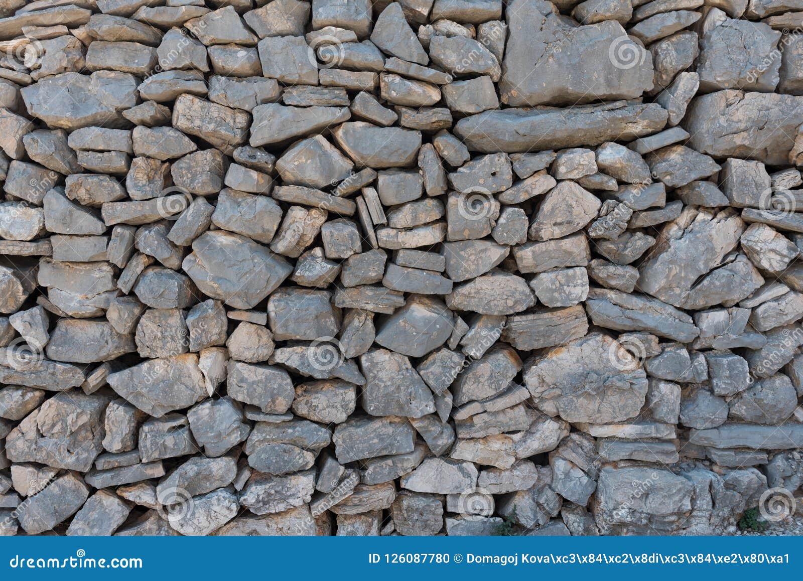 Old Stone Dry Wall As Background. Stone Surface. Dry Stack, Traditional ...