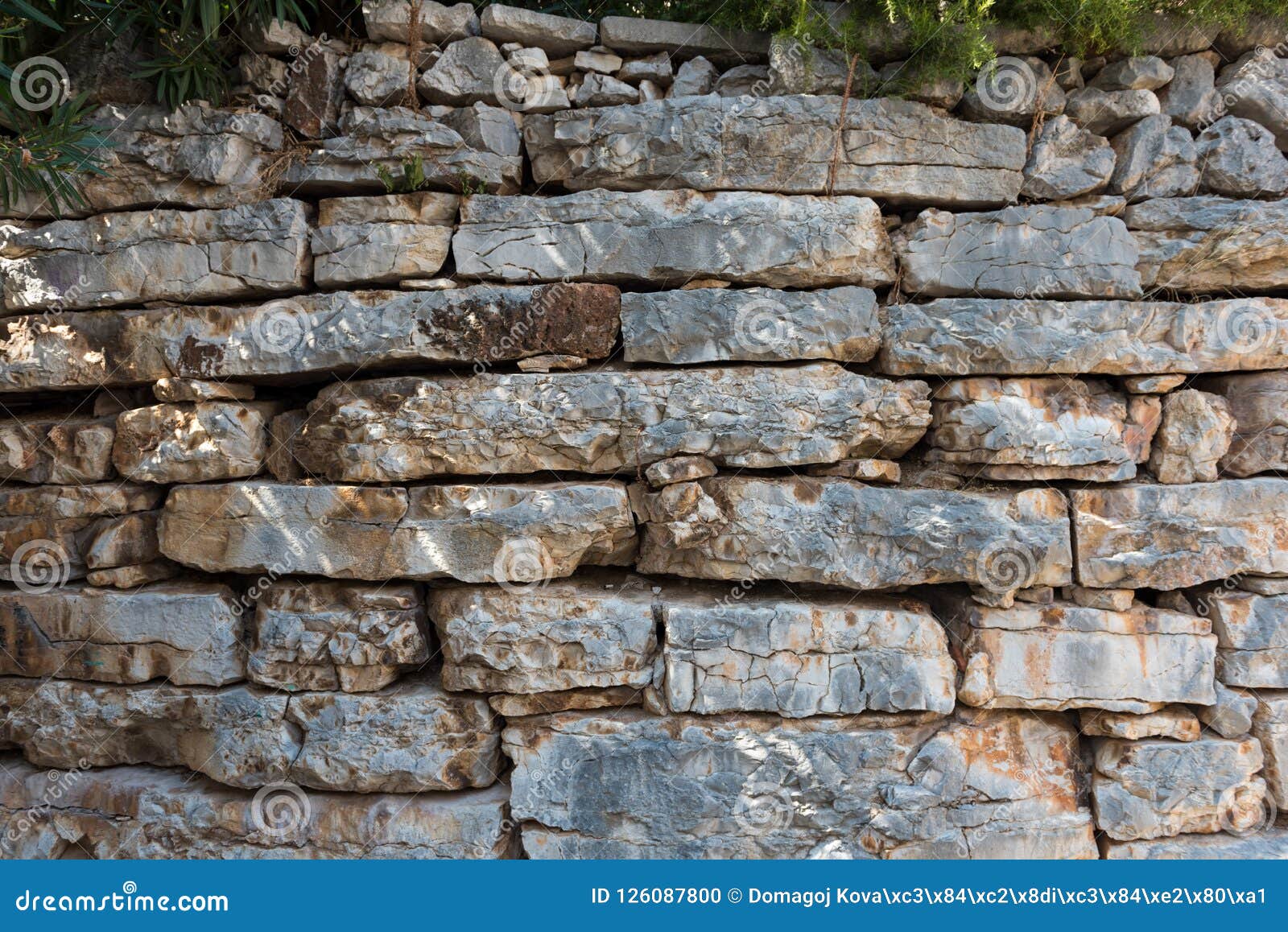 Old Stone Dry Wall As Background. Stone Surface. Dry Stack, Traditional ...