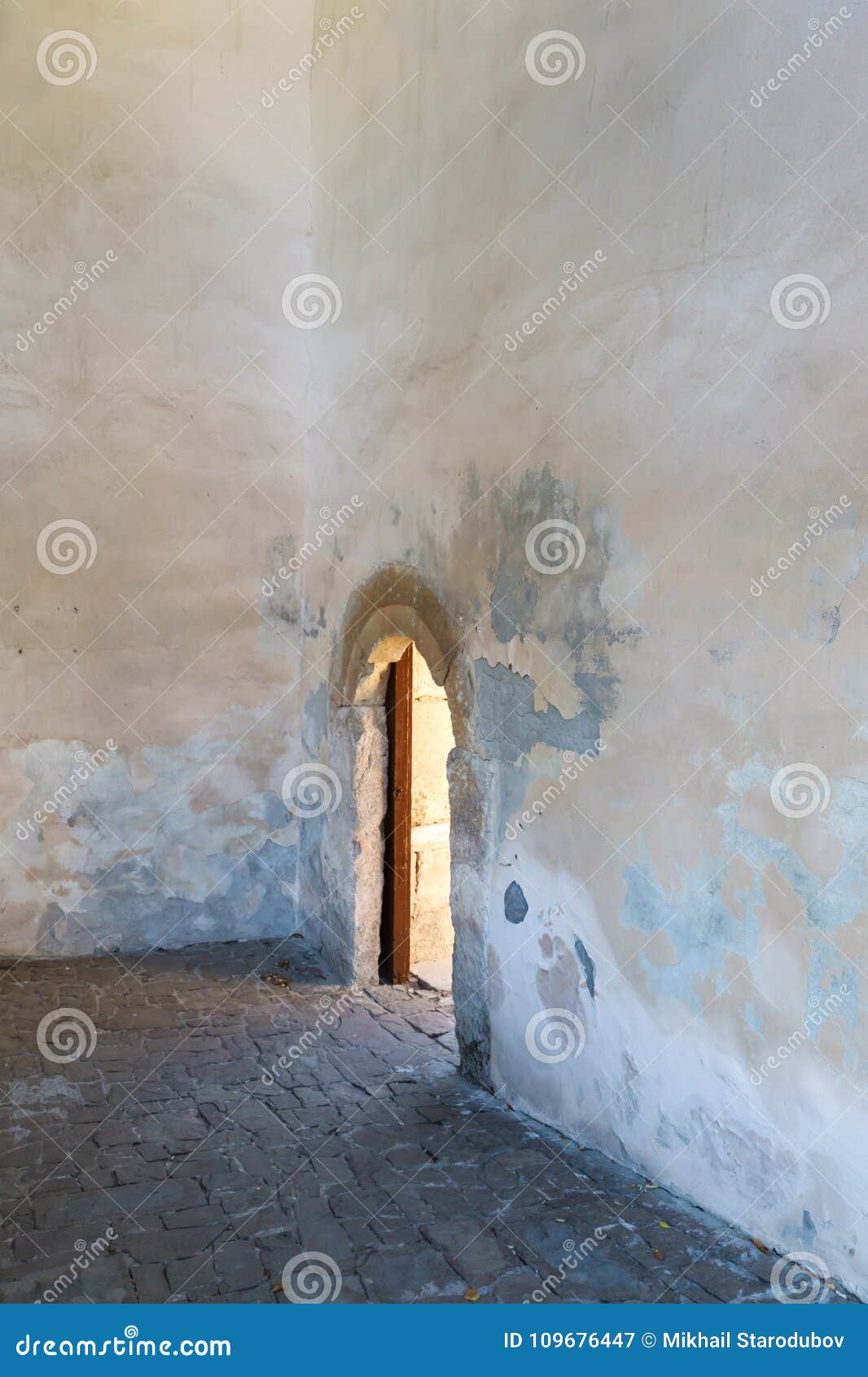 Old Stone Entrance in the Corner of the Fortress Wall Stock Image ...