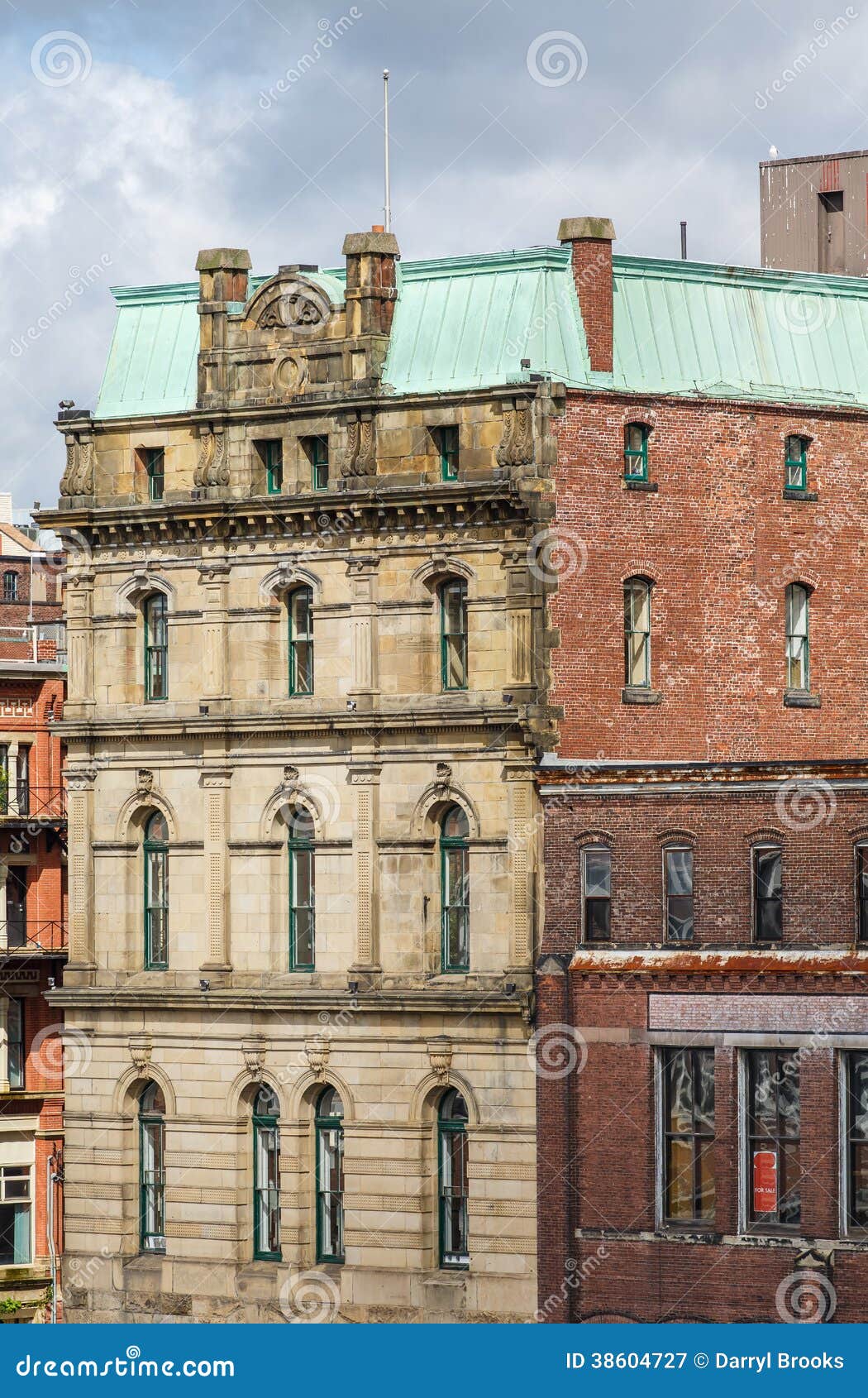 Old Stone Facade Building in St Johns Canada Stock Image - Image of ...