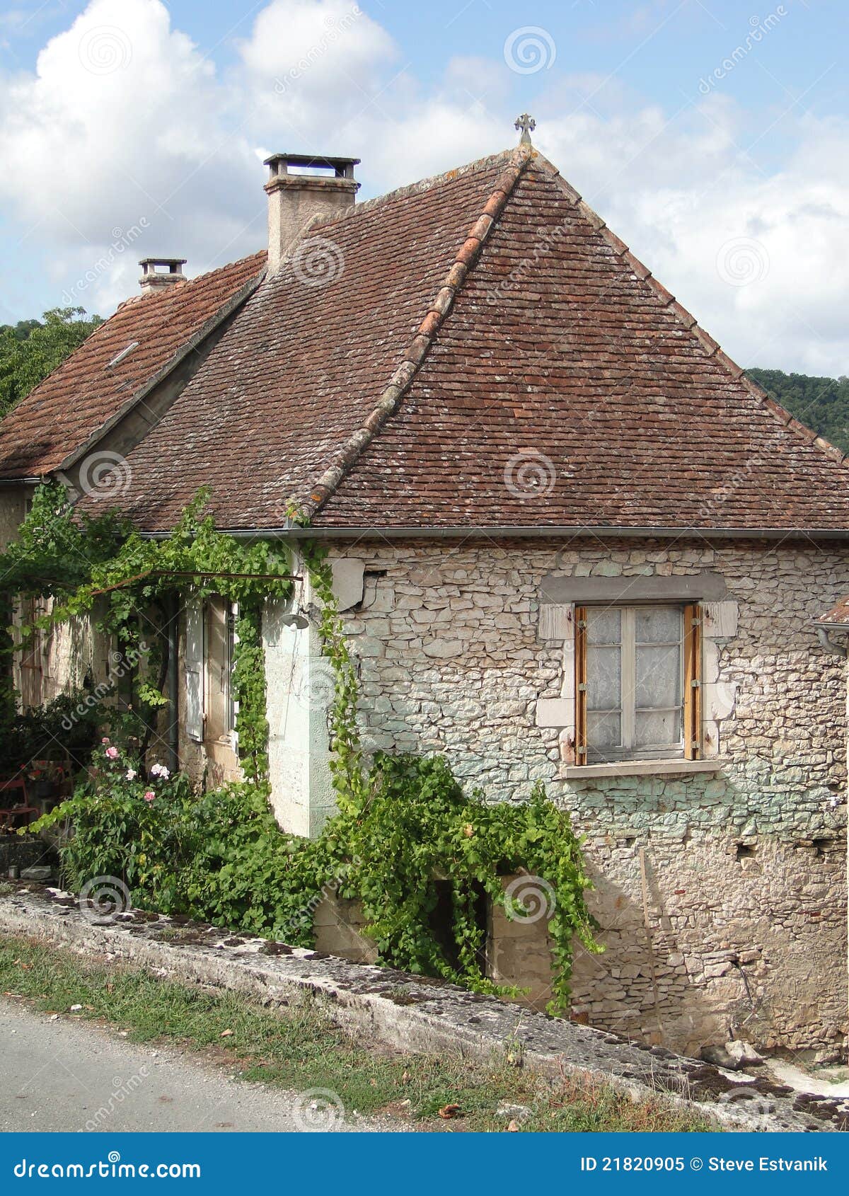 Old stone farm buildings stock image. Image of france - 21820905
