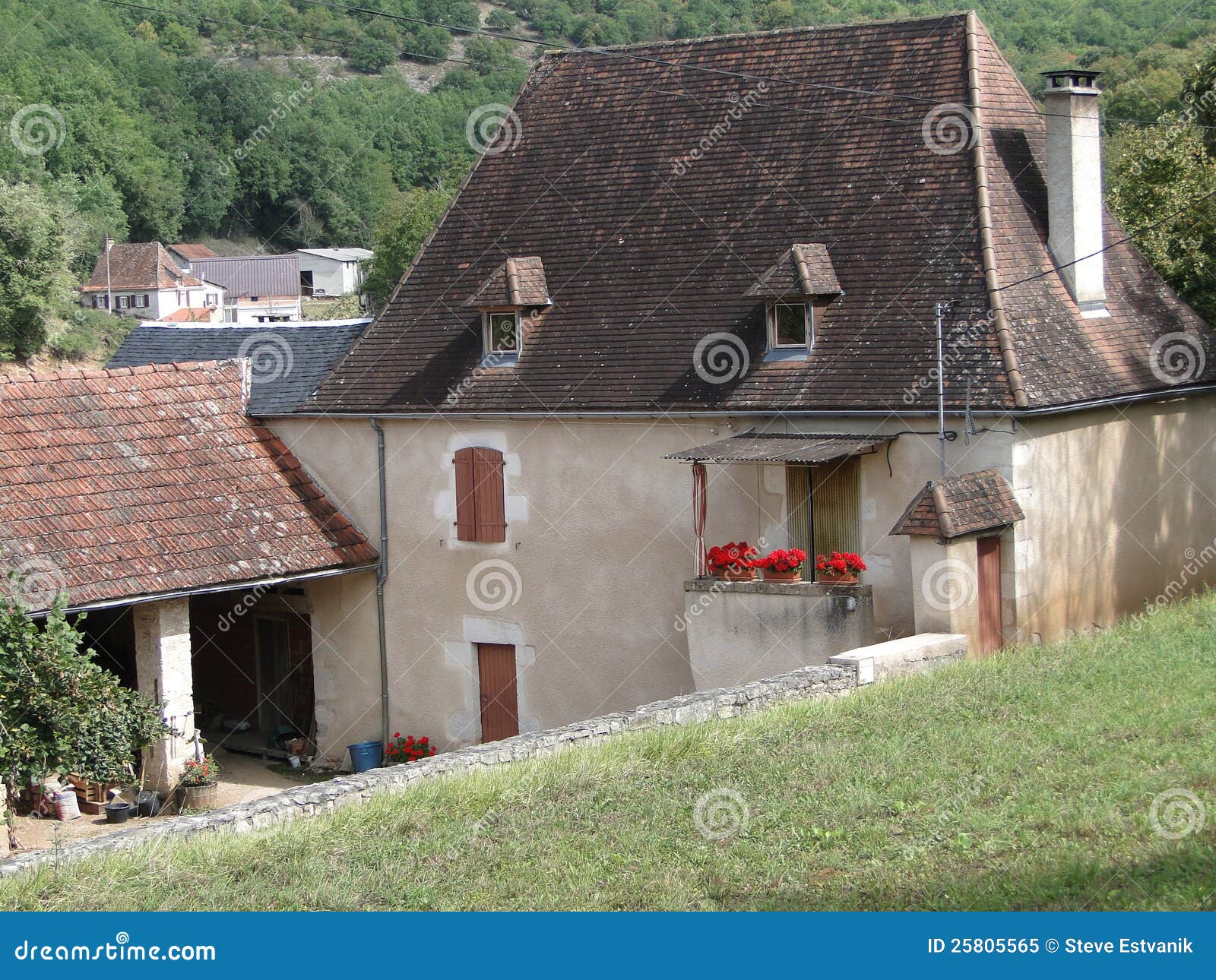 Old stone farm buildings stock image. Image of rural - 25805565