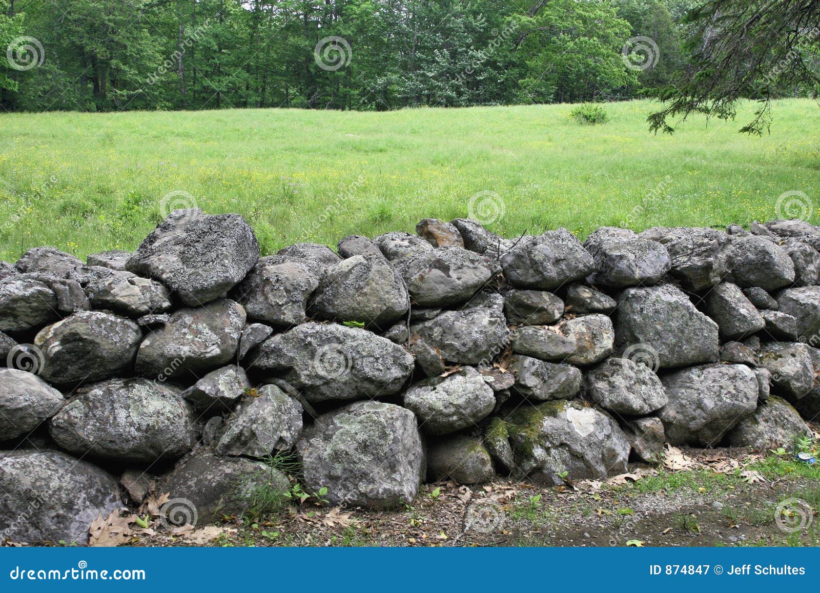 Stone Fence, Garden Rock Wall, Isolated Old Brick Stack Panorama ...