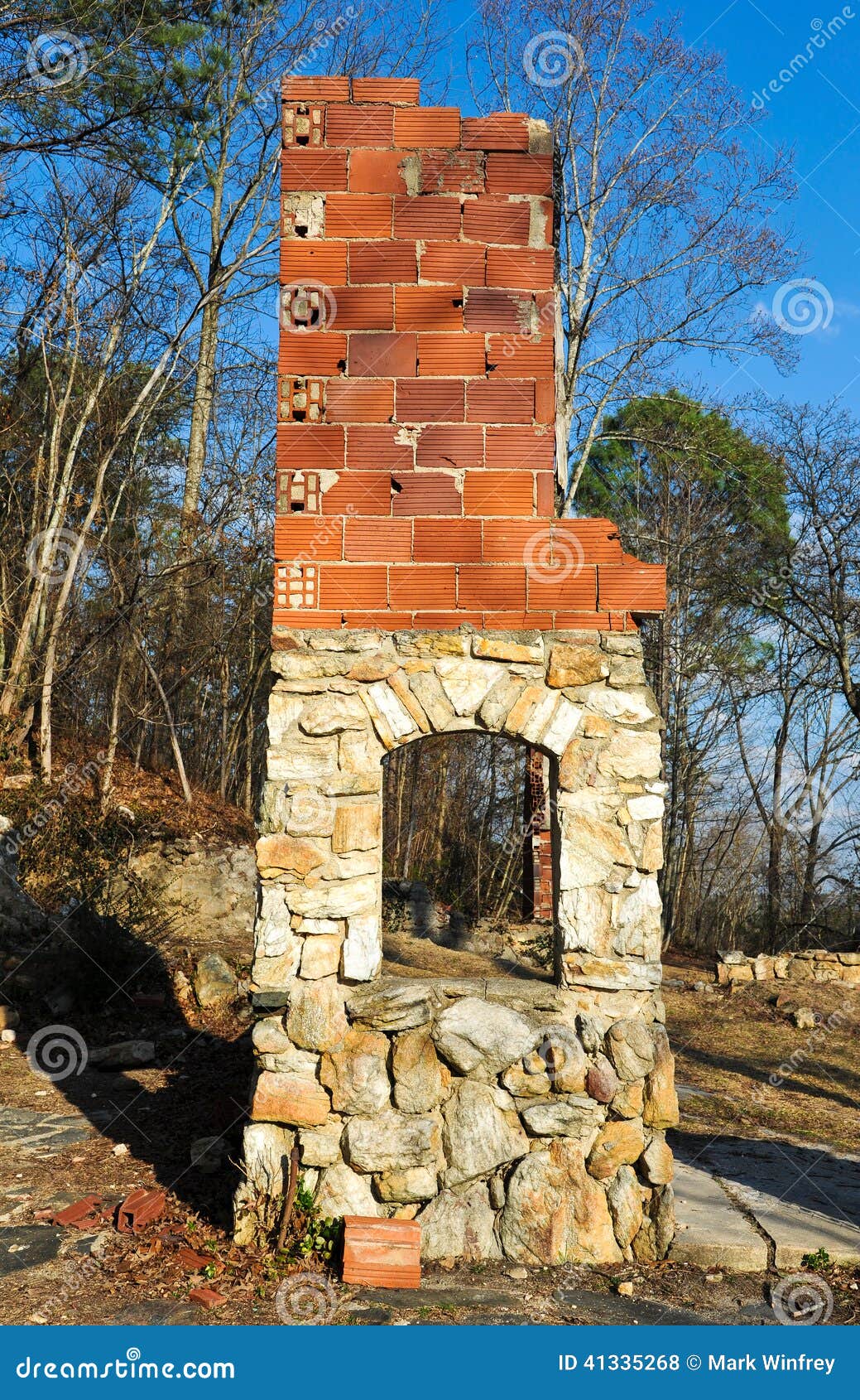 Old Stone Fireplace stock photo. Image of ruins, wild - 41335268