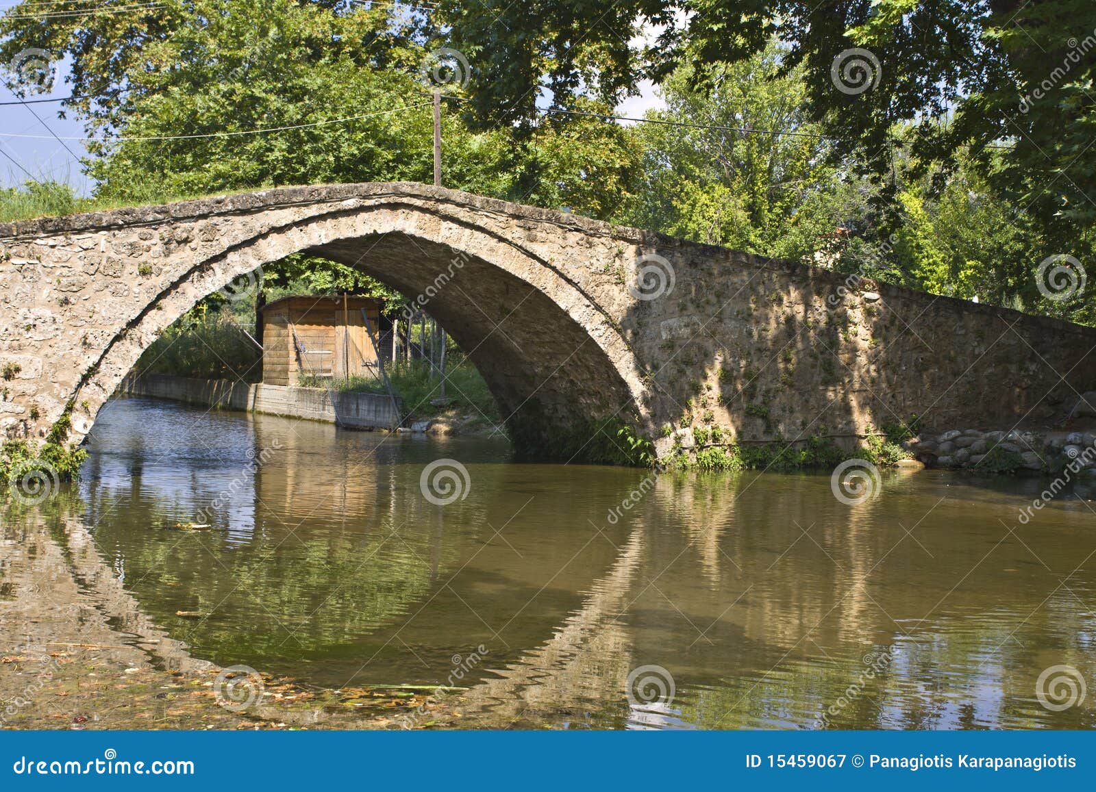 Old Stone Footbridge at Greece Stock Image - Image of makedonia, edesa ...