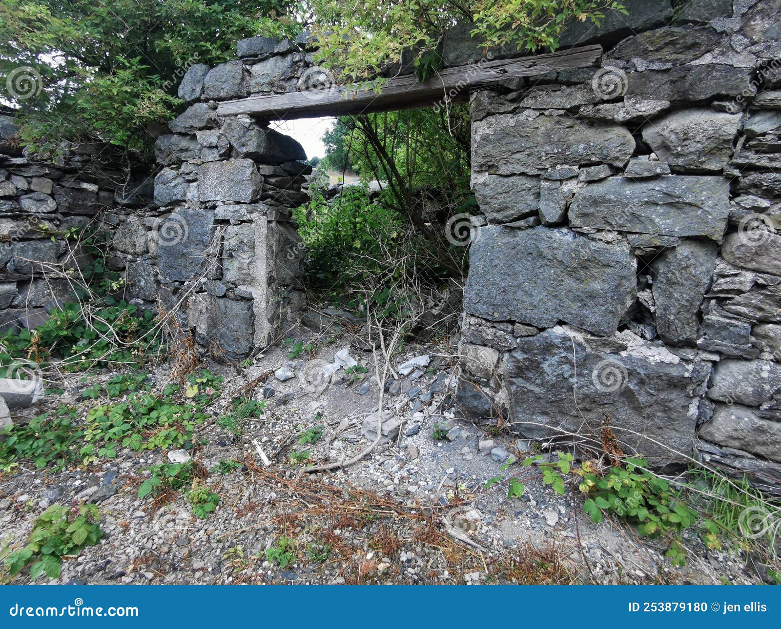 Old stone garden archway stock photo. Image of archway - 253879180